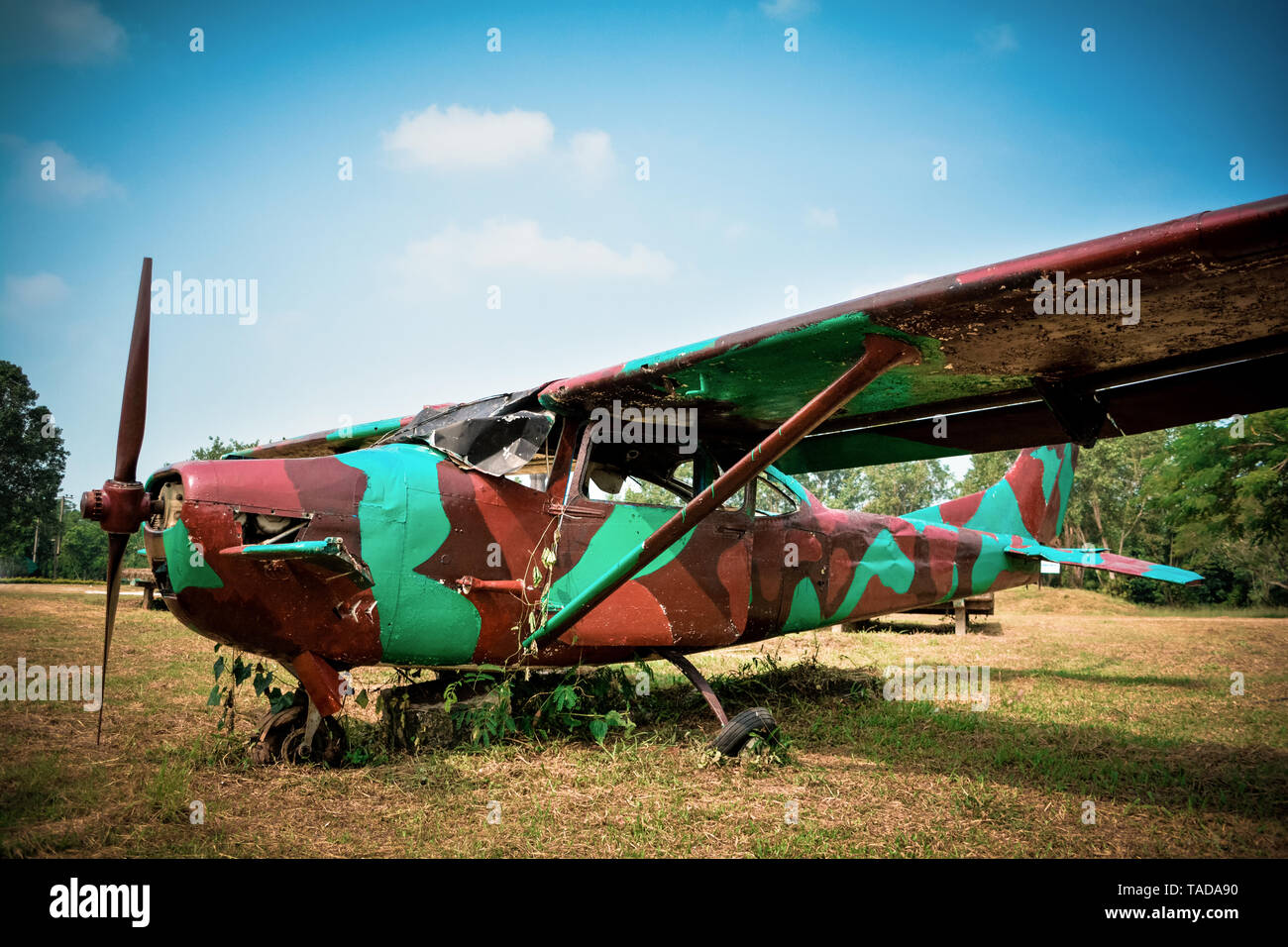 Old Military airplane aircraft engine for soldier warrior in the world ...