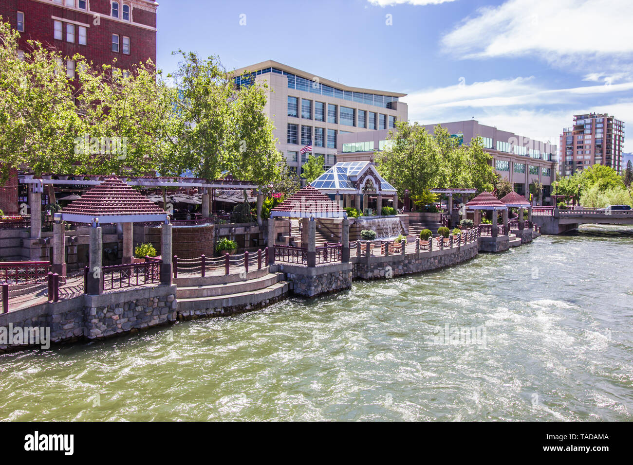 Modern Pavilions Along Truckee River Walk In Reno Stock Photo - Alamy