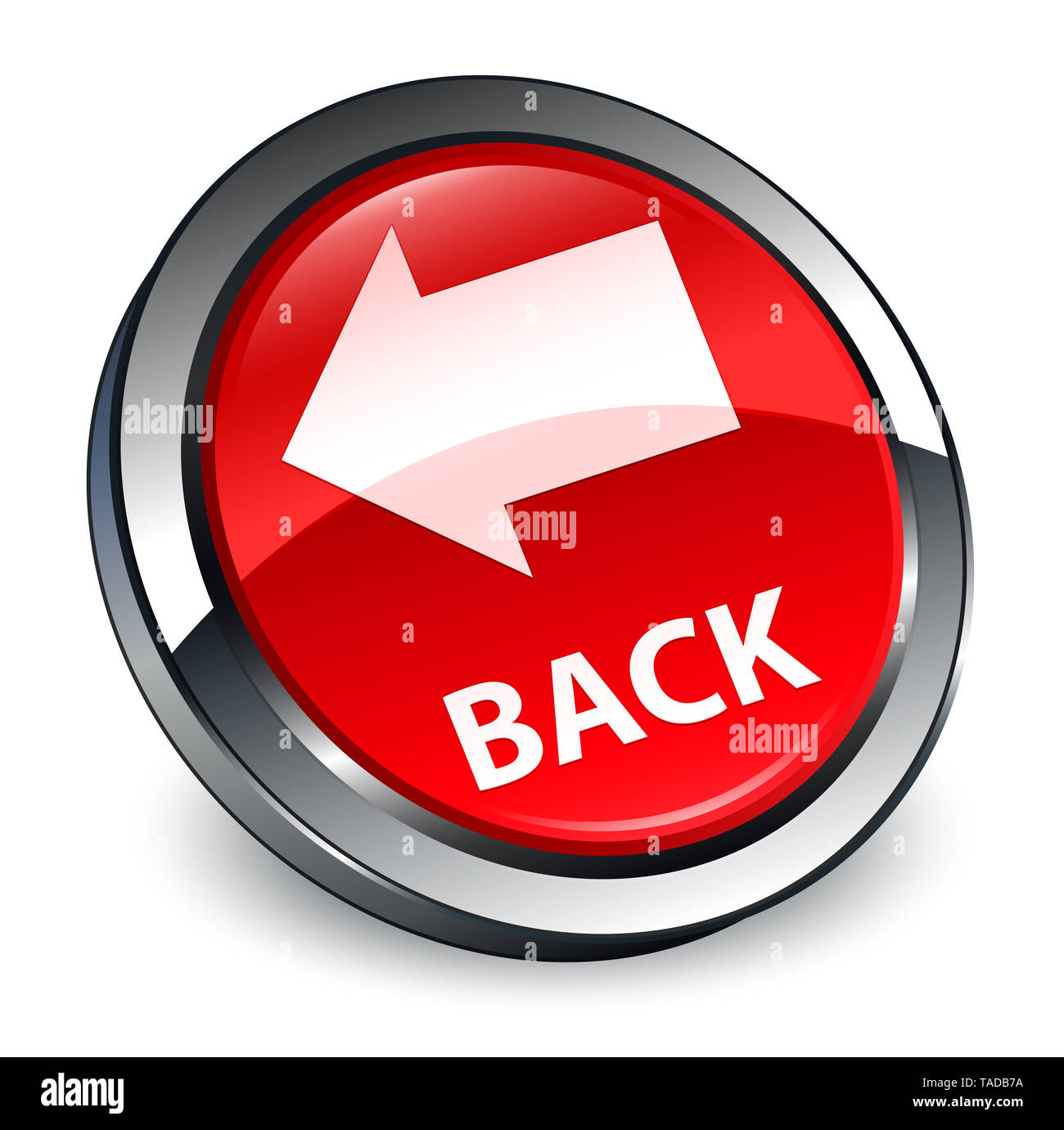 Back isolated on 3d red round button abstract illustration Stock Photo ...