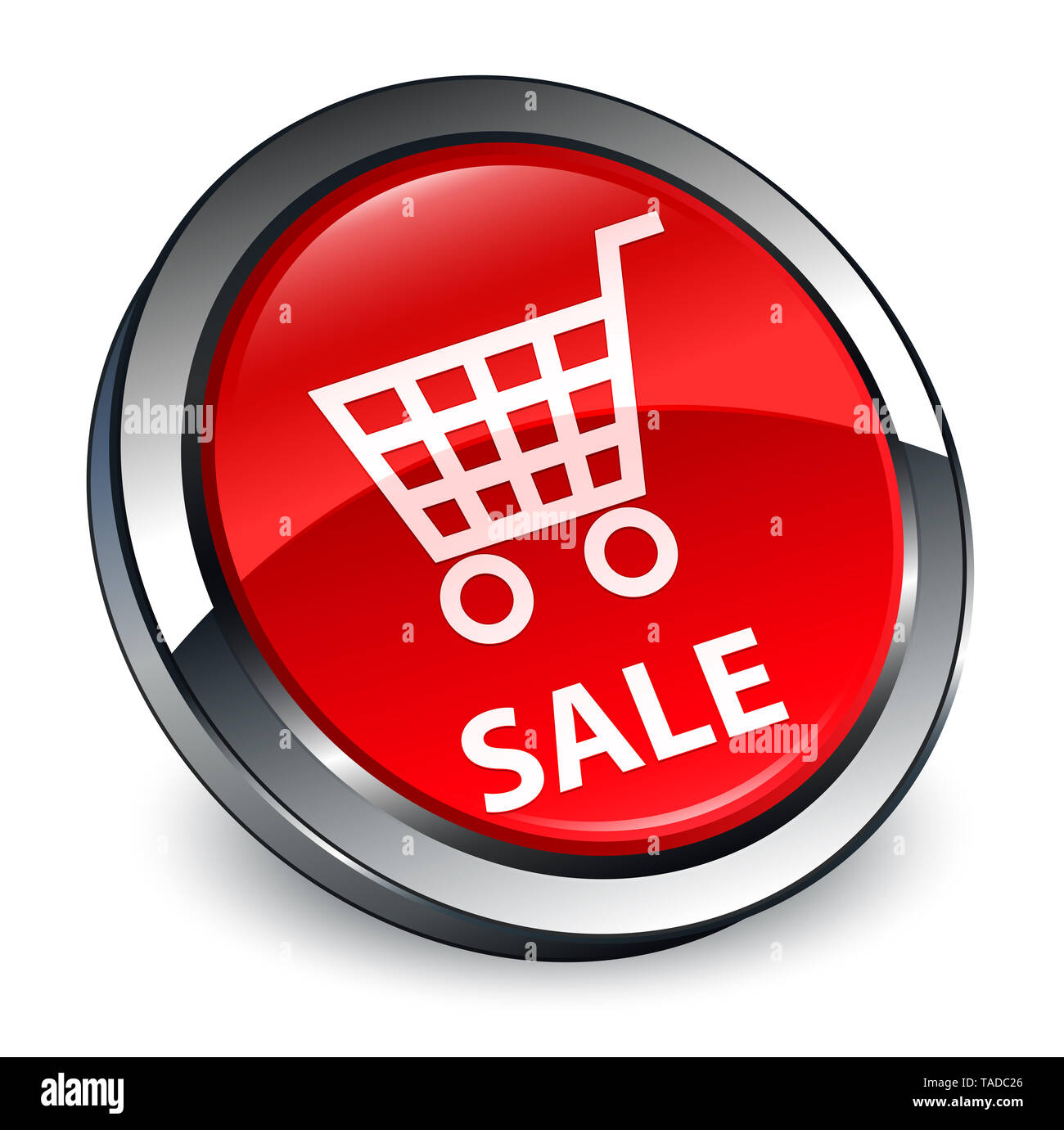 Sale isolated on 3d red round button abstract illustration Stock Photo ...