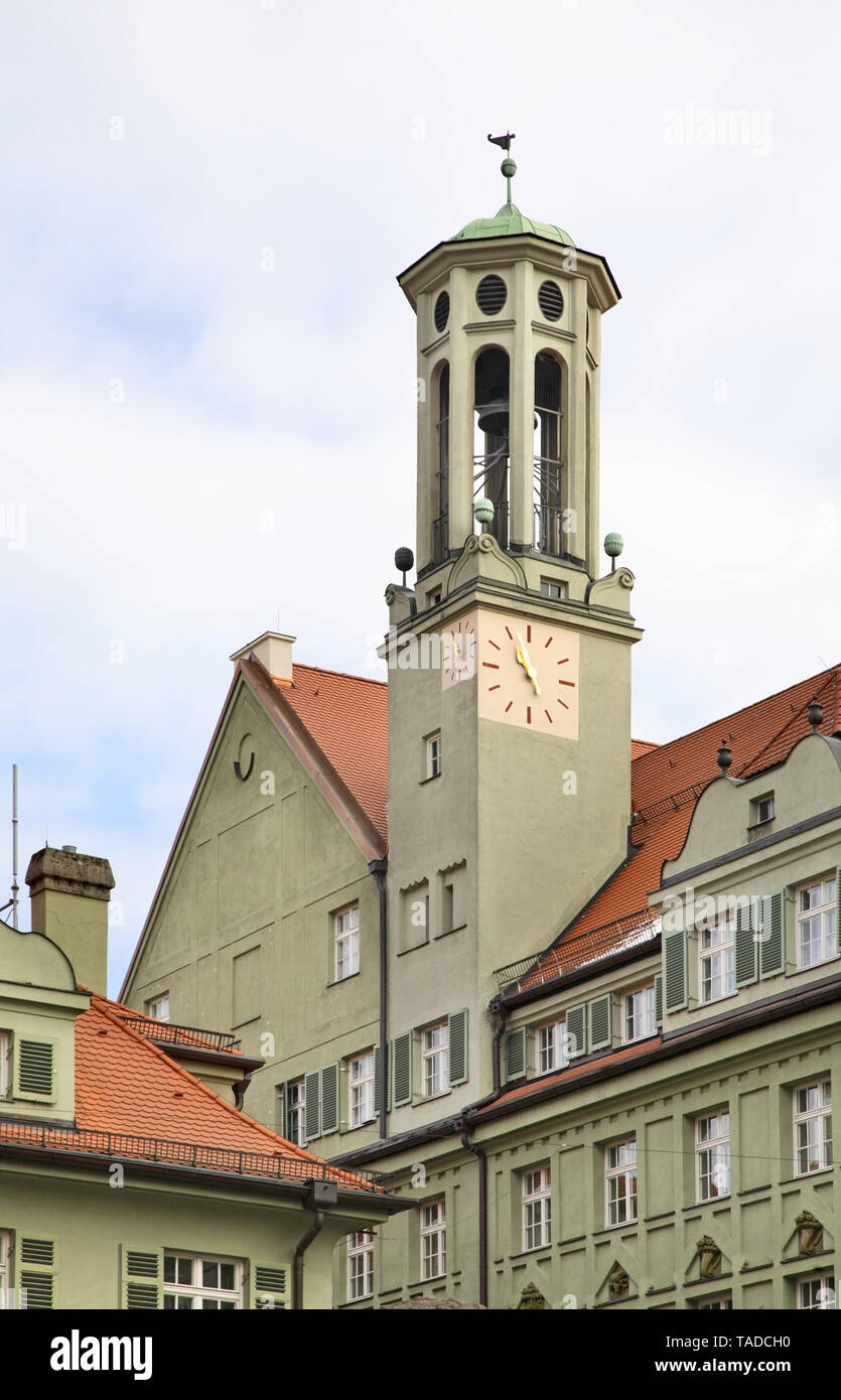 Clock tower in Munich. Germany Stock Photo - Alamy