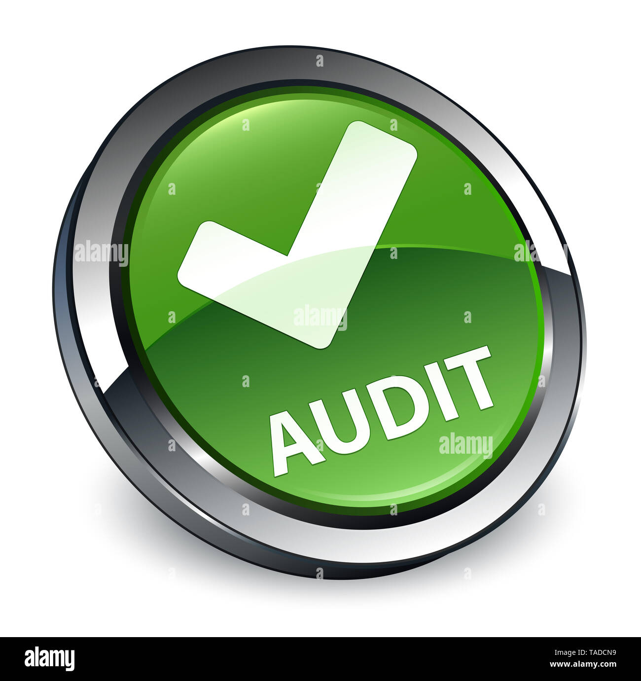 Audit (validate icon) isolated on 3d soft green round button abstract illustration Stock Photo ...