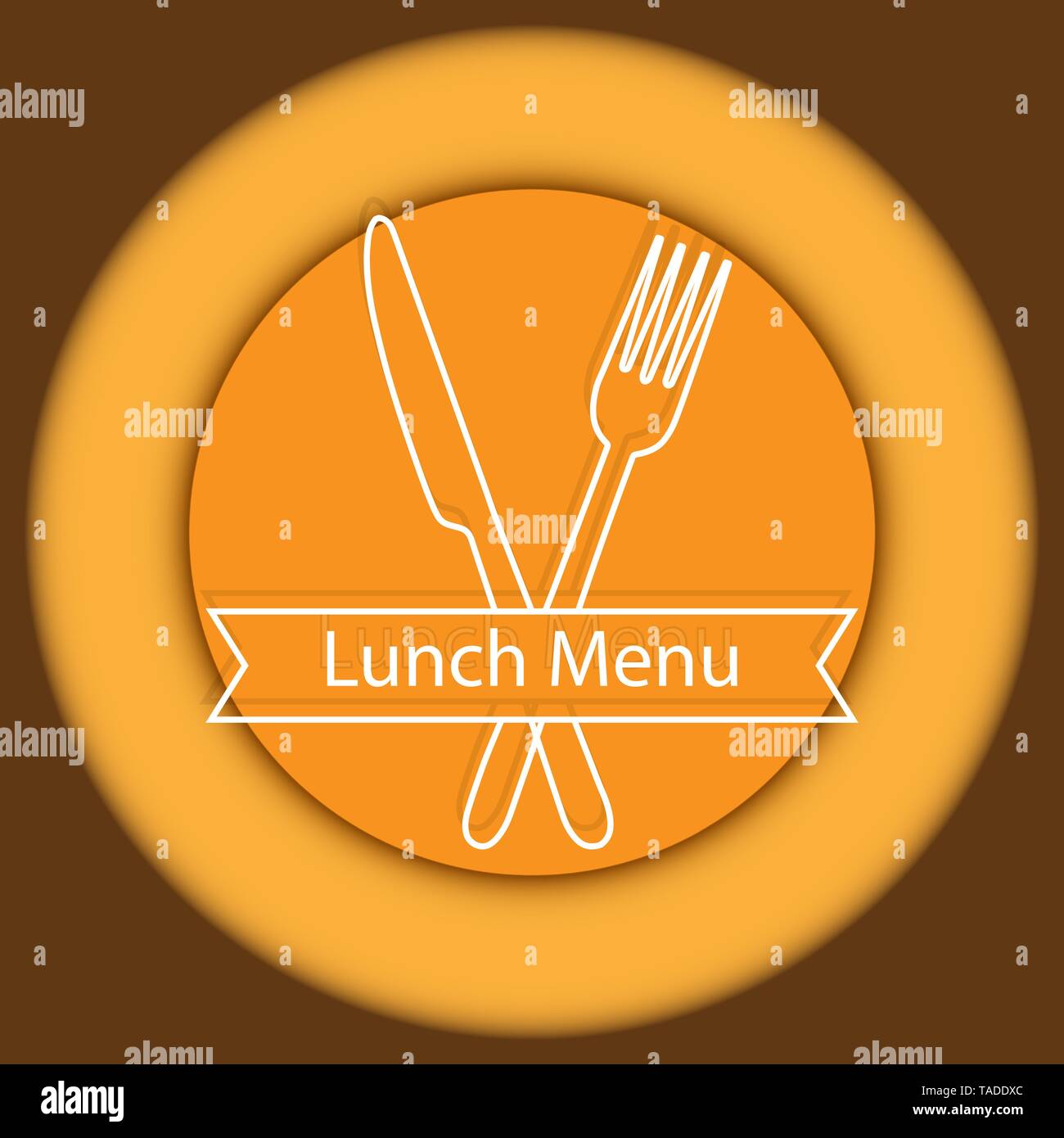 logo or emblem lunch menu for restaurant, cafe or bar Stock Vector ...