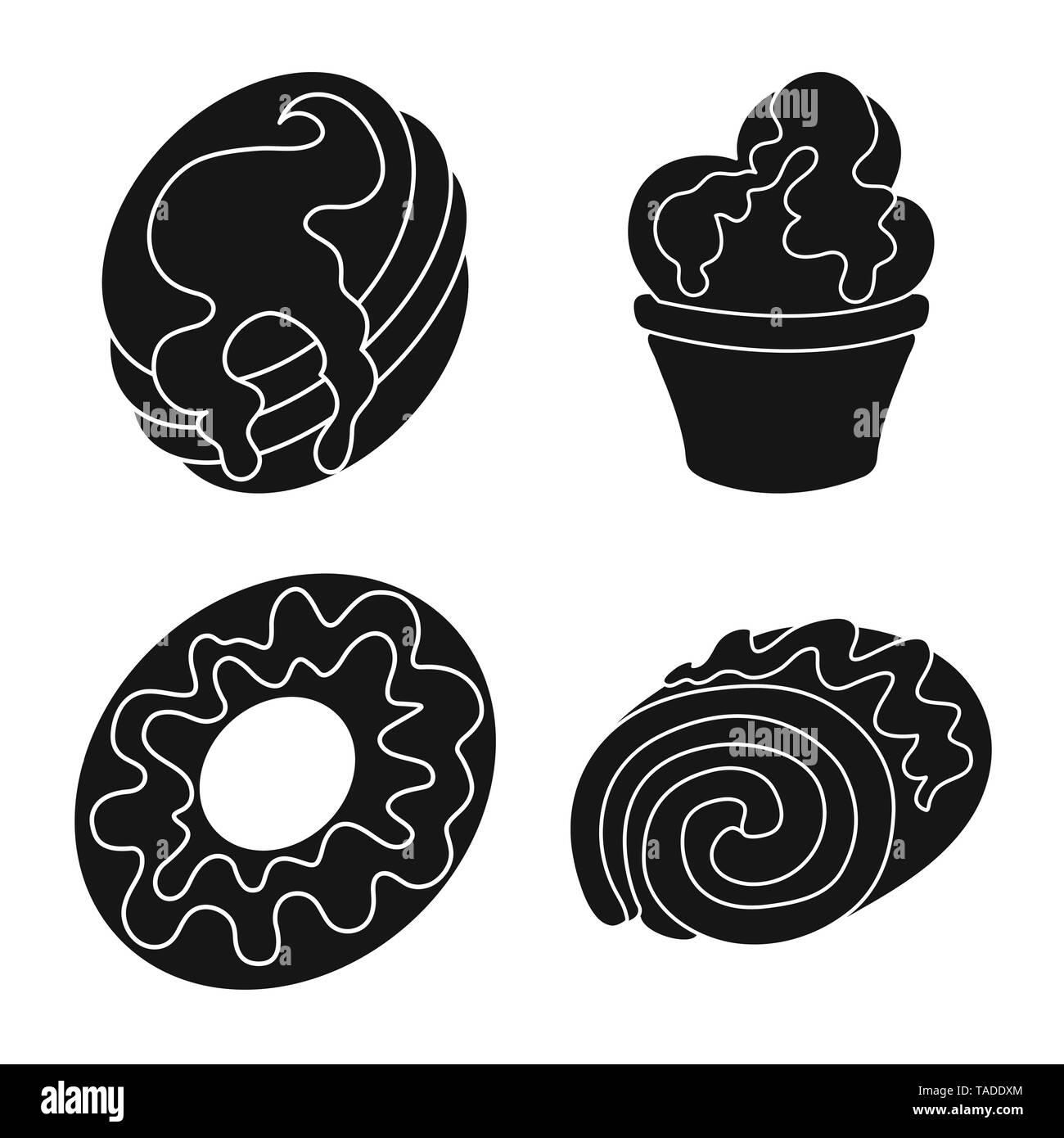 Vector design of sweetness and product icon. Set of sweetness and sweet ...