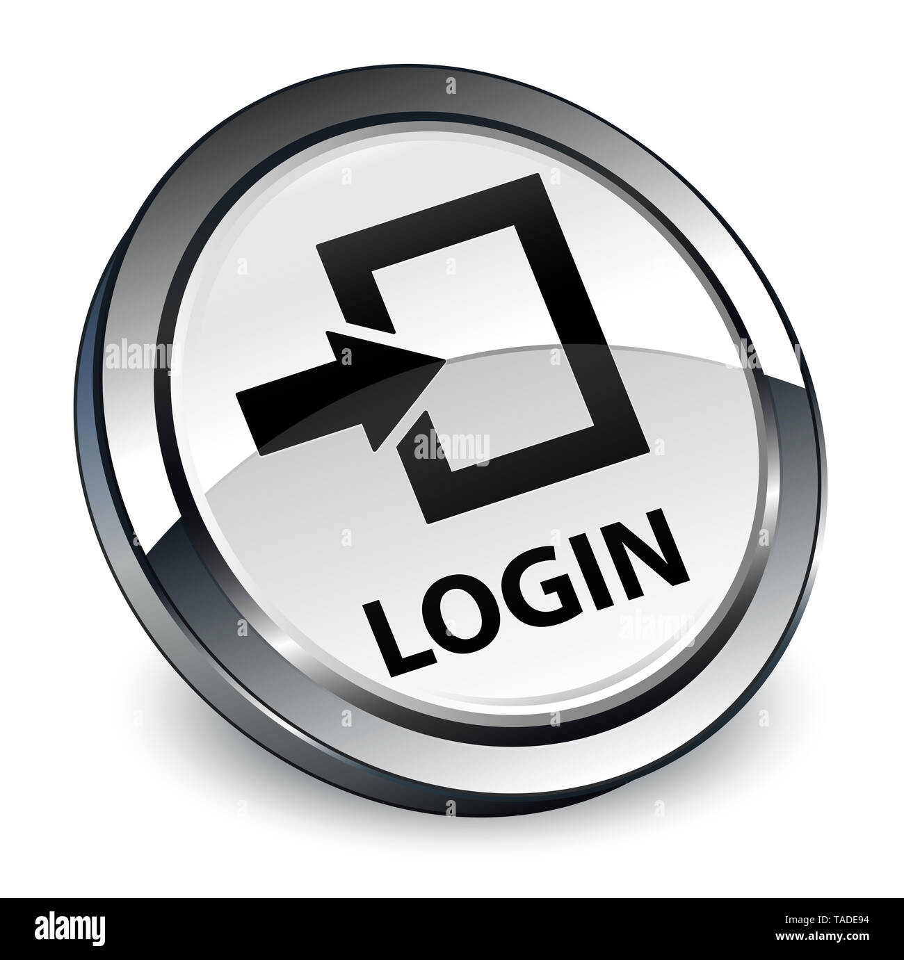 illustration of login icon on white background Stock Photo - Alamy