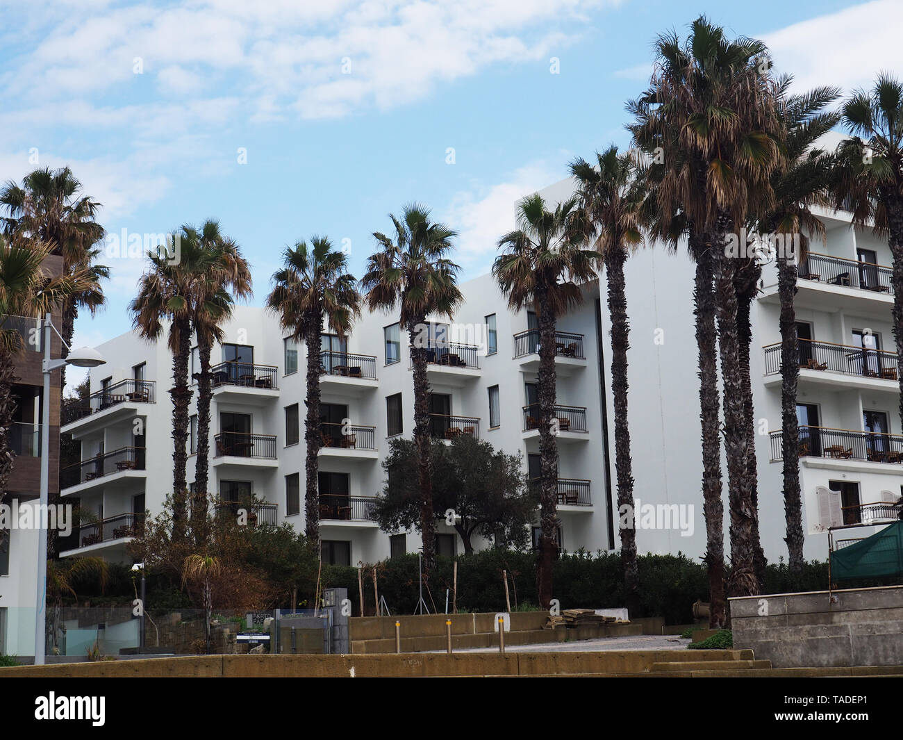 Modern apartment buildings near a beach Stock Photo - Alamy