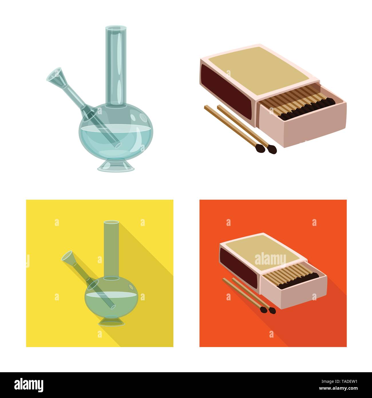 Vector illustration of refuse and stop sign. Set of refuse and habit ...