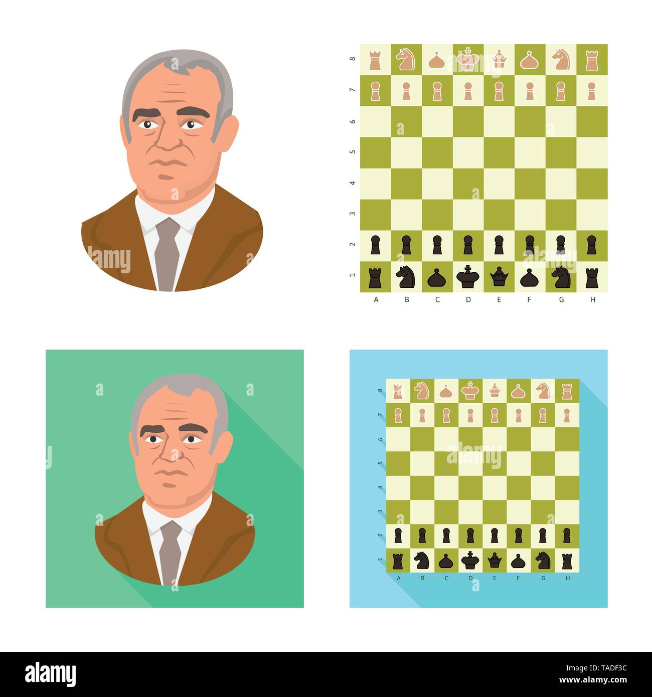 Vector design of checkmate and thin icon. Collection of checkmate and ...