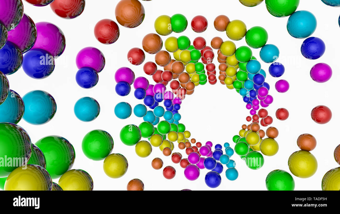 background from multi-colored spheres. Abstract rainbow illustration ...