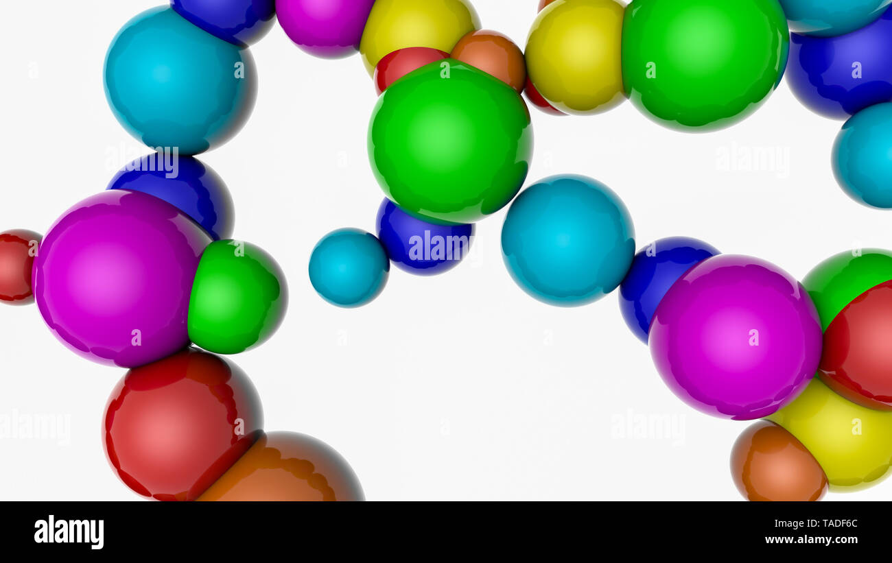background from multi-colored spheres. Abstract rainbow illustration ...