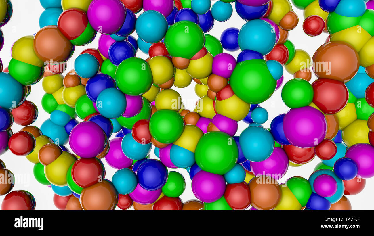 background from multi-colored spheres. Abstract rainbow illustration ...