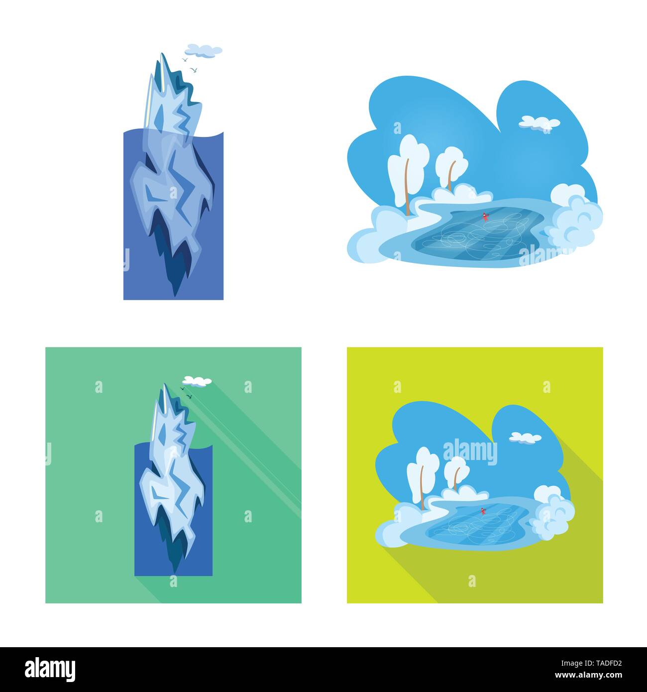 Vector design of texture and frozen icon. Collection of texture and ...