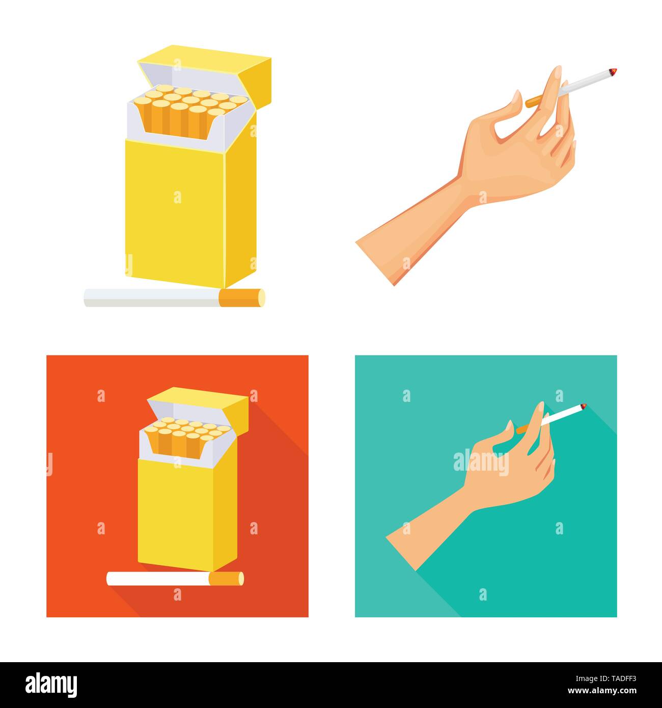 Vector illustration of refuse and stop symbol. Set of refuse and habit ...