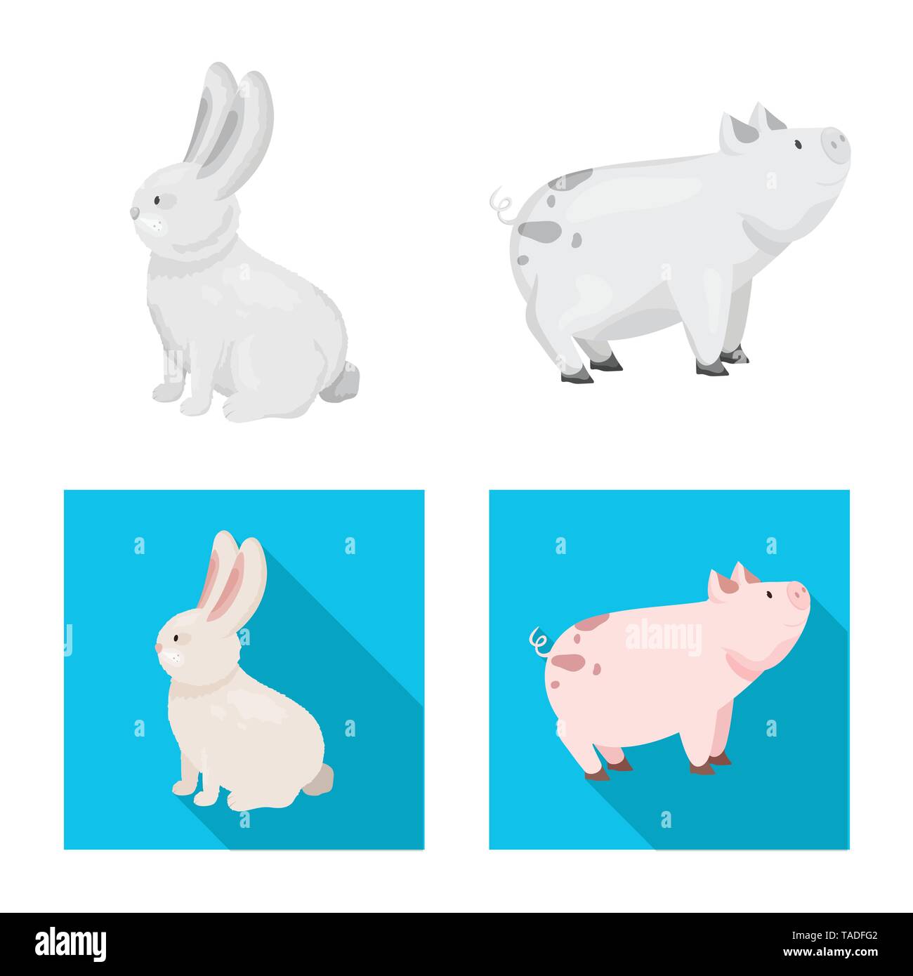 Vector design of breeding and kitchen symbol. Set of breeding and ...
