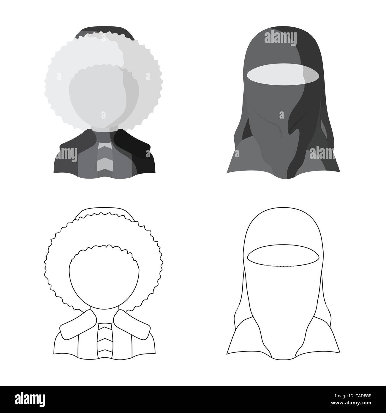 Vector design of imitator and resident symbol. Collection of imitator ...