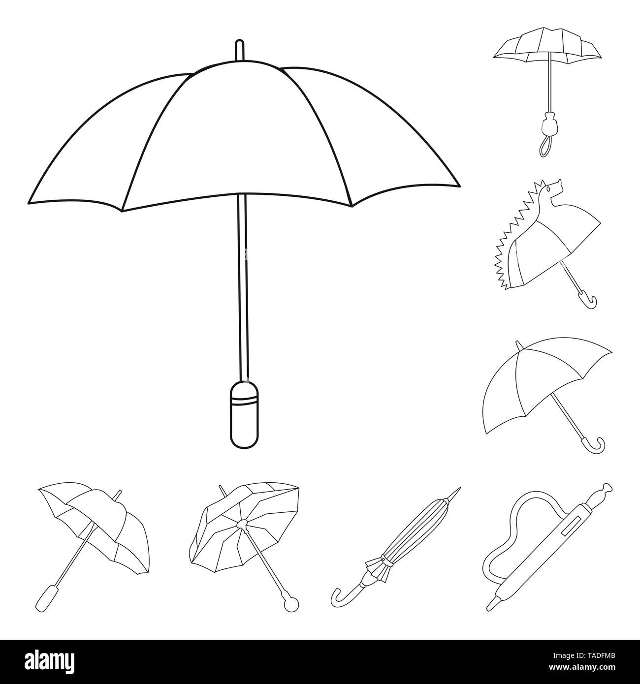 Vector illustration of season and open icon. Set of season and safety ...