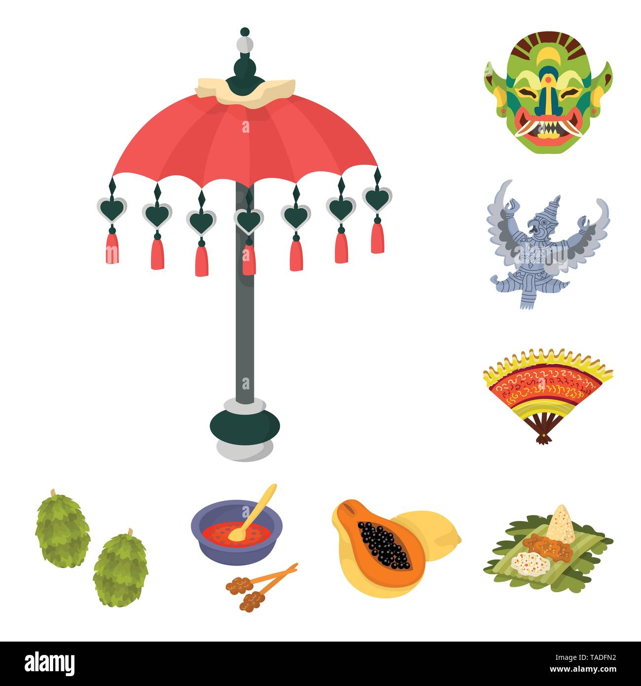 Vector design of bali and indonesia logo. Set of bali and caribbean ...