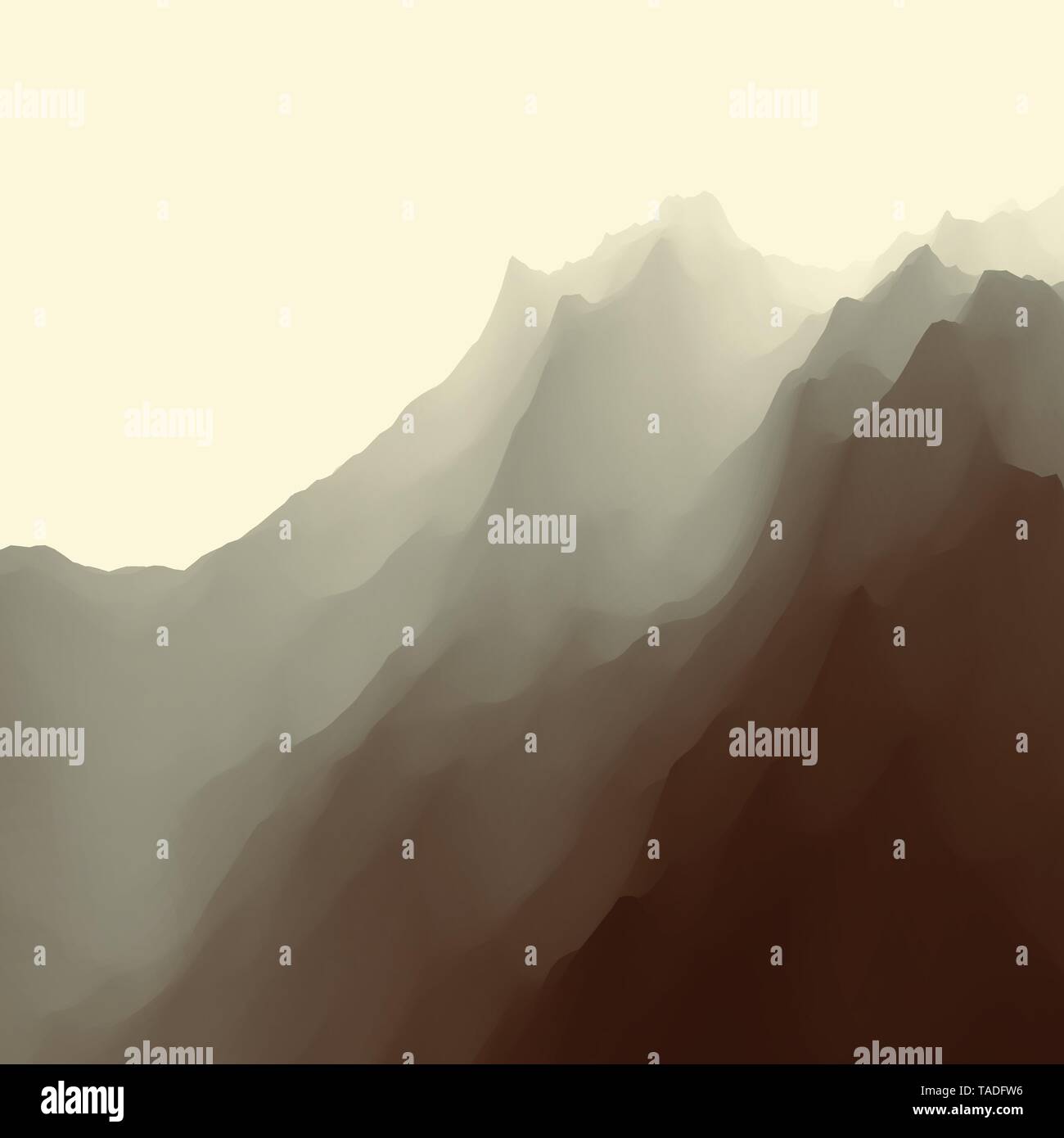 Mountain Landscape. Mountainous Terrain. Vector Illustration. Abstract ...