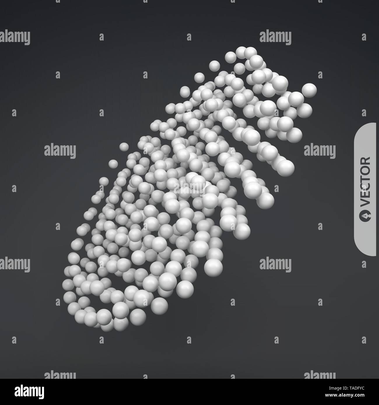 Sphere Abstract Structure With Particles Technology Style Vector Illustration Stock Vector