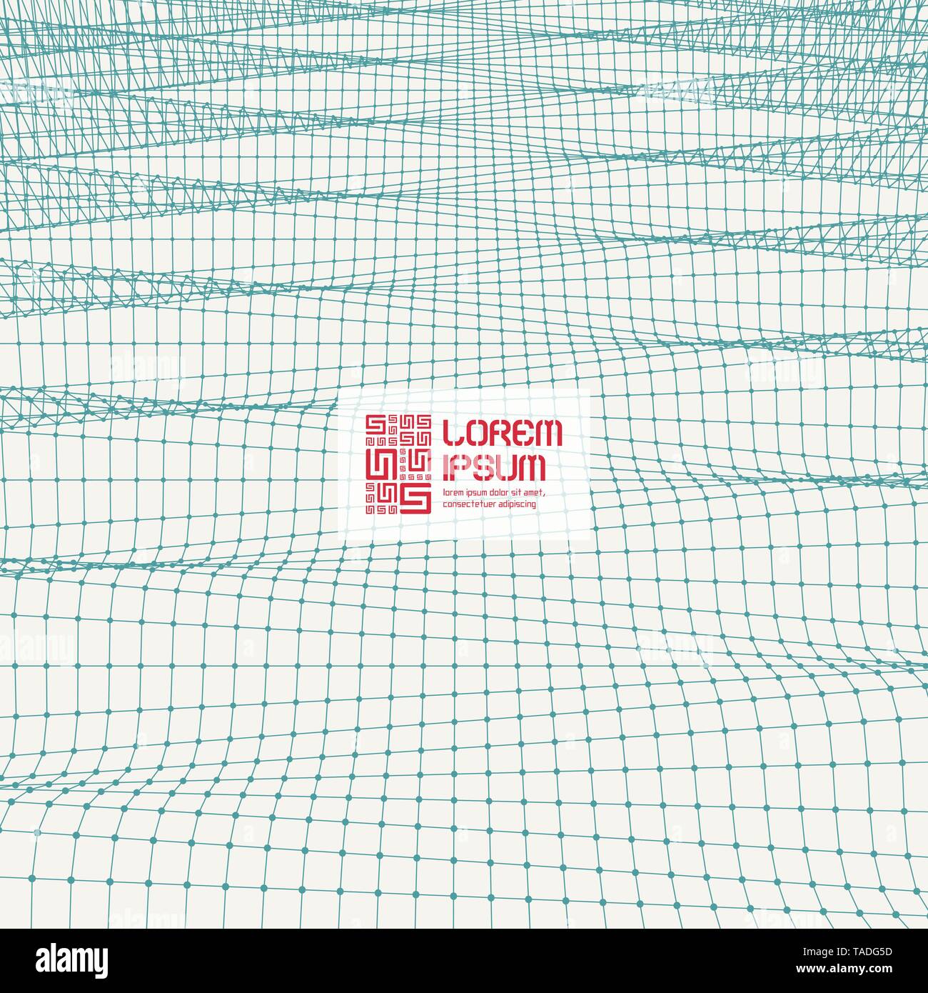 Network Abstract Background. 3d Technology Vector Illustration Stock ...