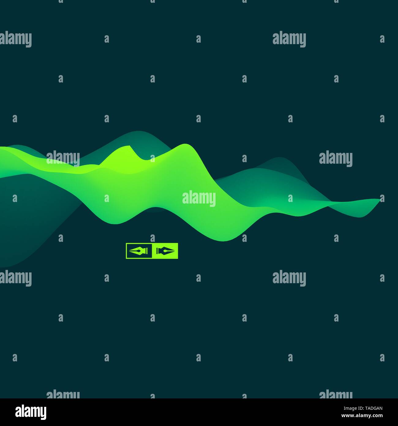 3D Wavy Background. Dynamic Effect. Abstract Vector Illustration. Design Template. Modern ...