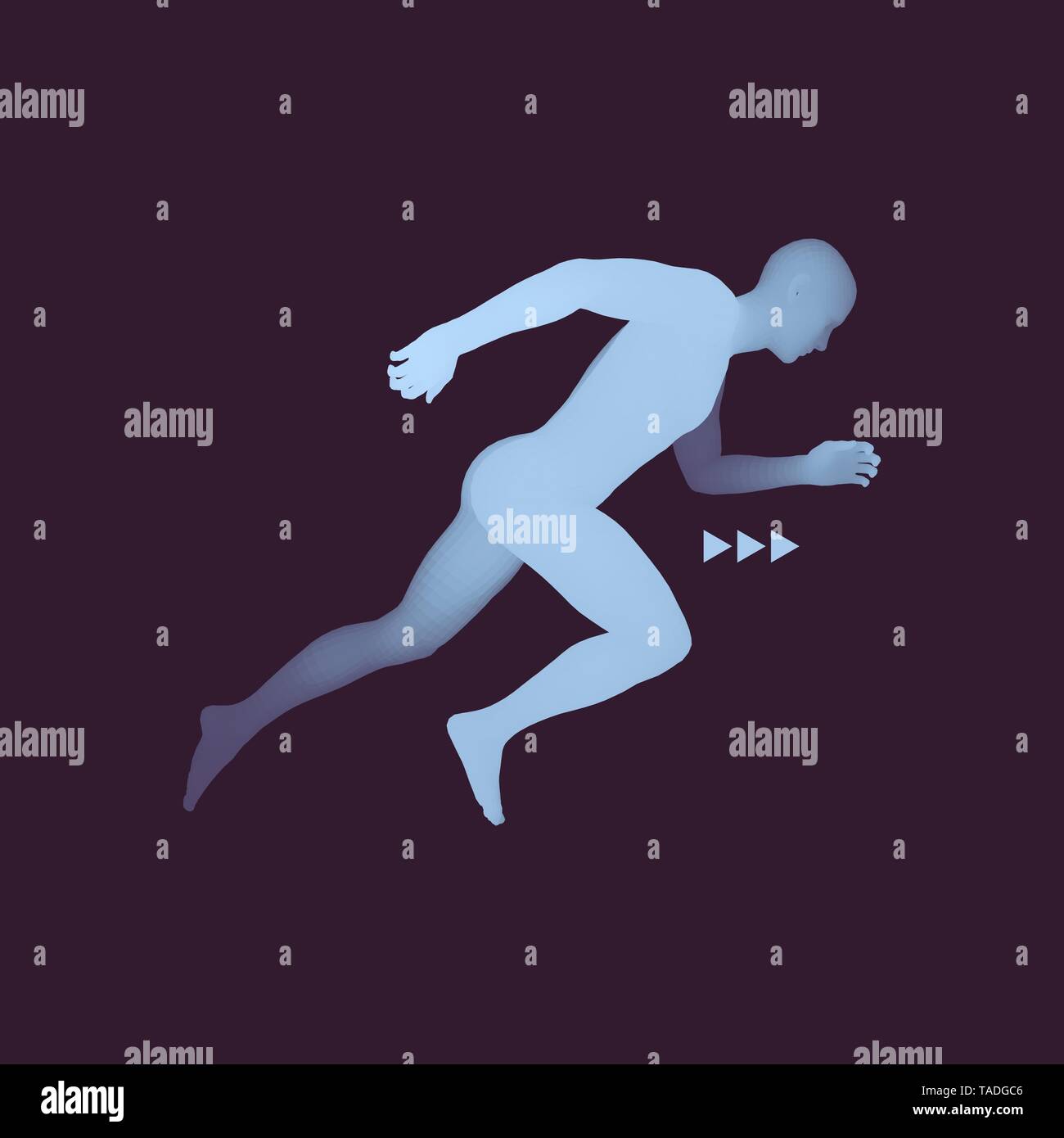 3d Running Man. Design for Sport, Business, Science and Technology ...