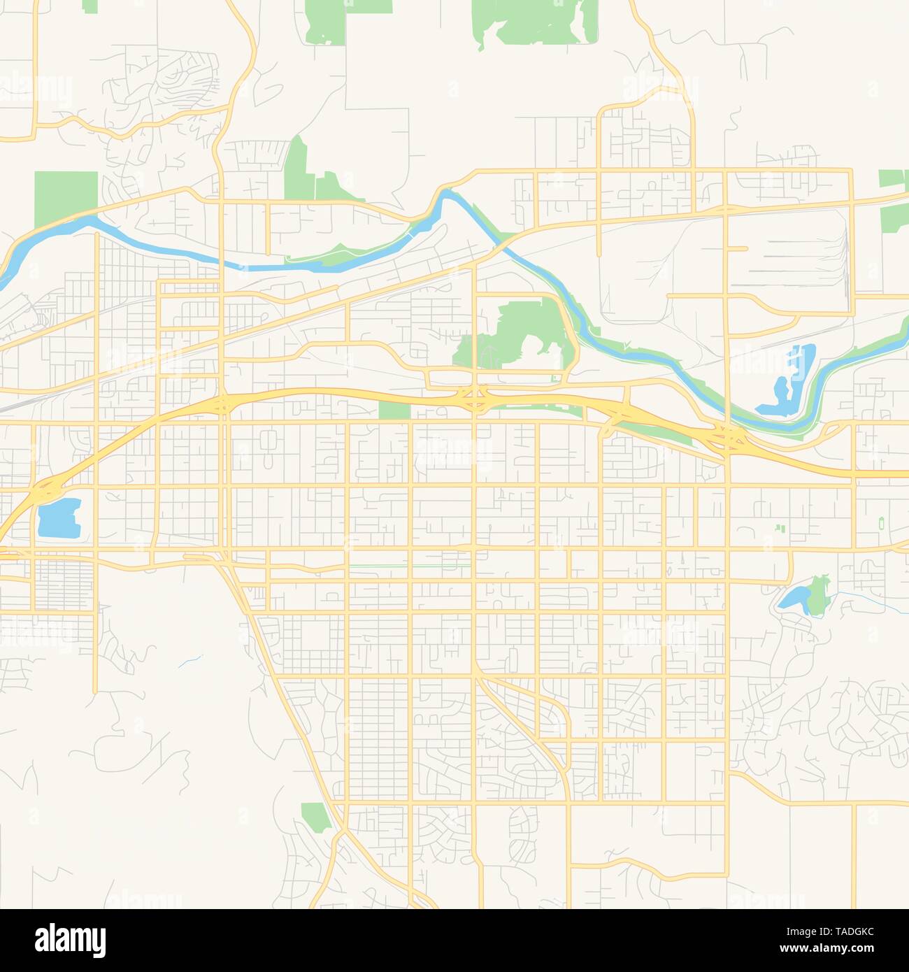 Spokane Map High Resolution Stock Photography and Images - Alamy