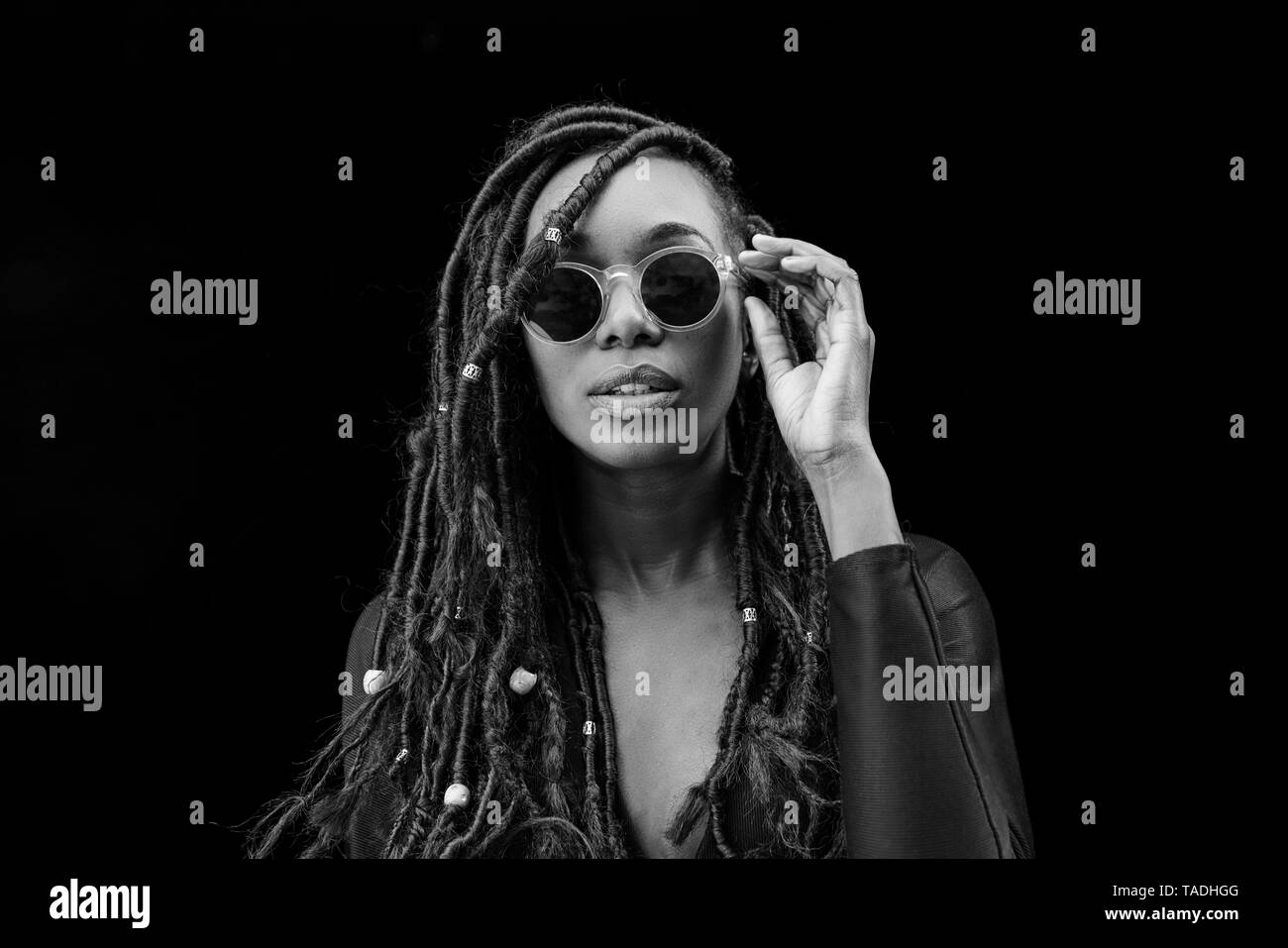 White person with dreadlocks Black and White Stock Photos & Images - Alamy