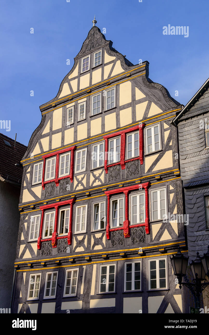 Historical half timbered house at kornmarkt hi-res stock photography ...