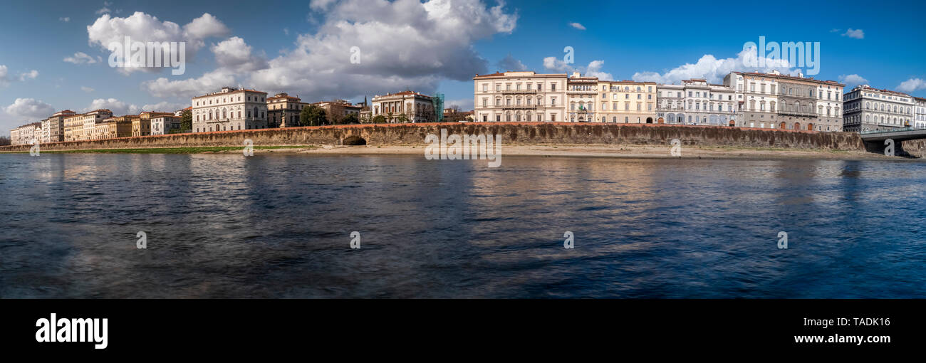 Italy, Tuscany, Florence, Arno riverside, panoramic view Stock Photo ...