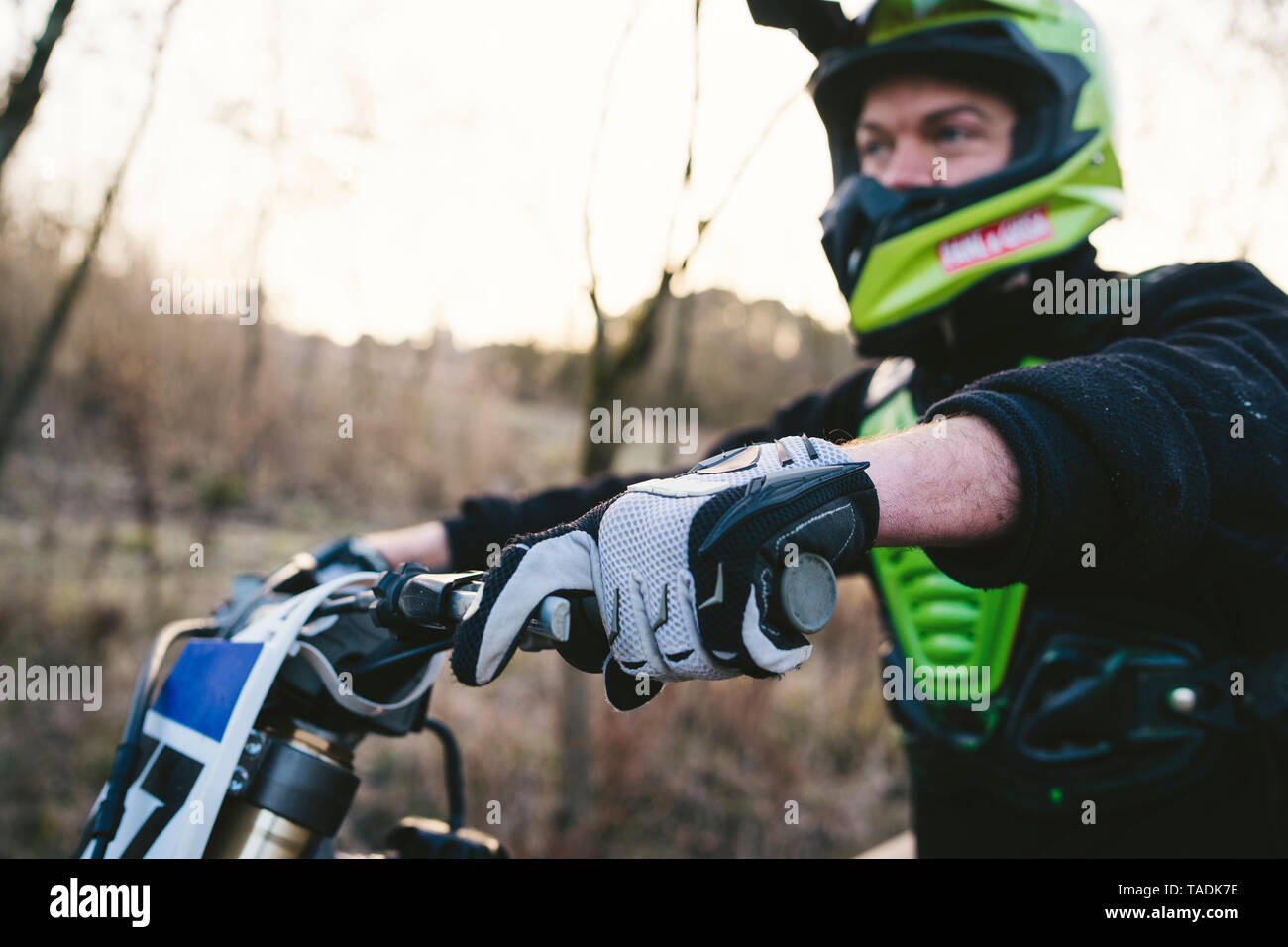 Portrait of motocross driver Stock Photo - Alamy