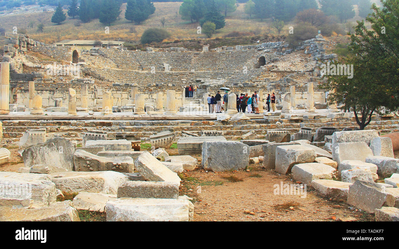 Archaeological Ruins of The Odeon in Ephesus, Turkey Stock Photo - Alamy