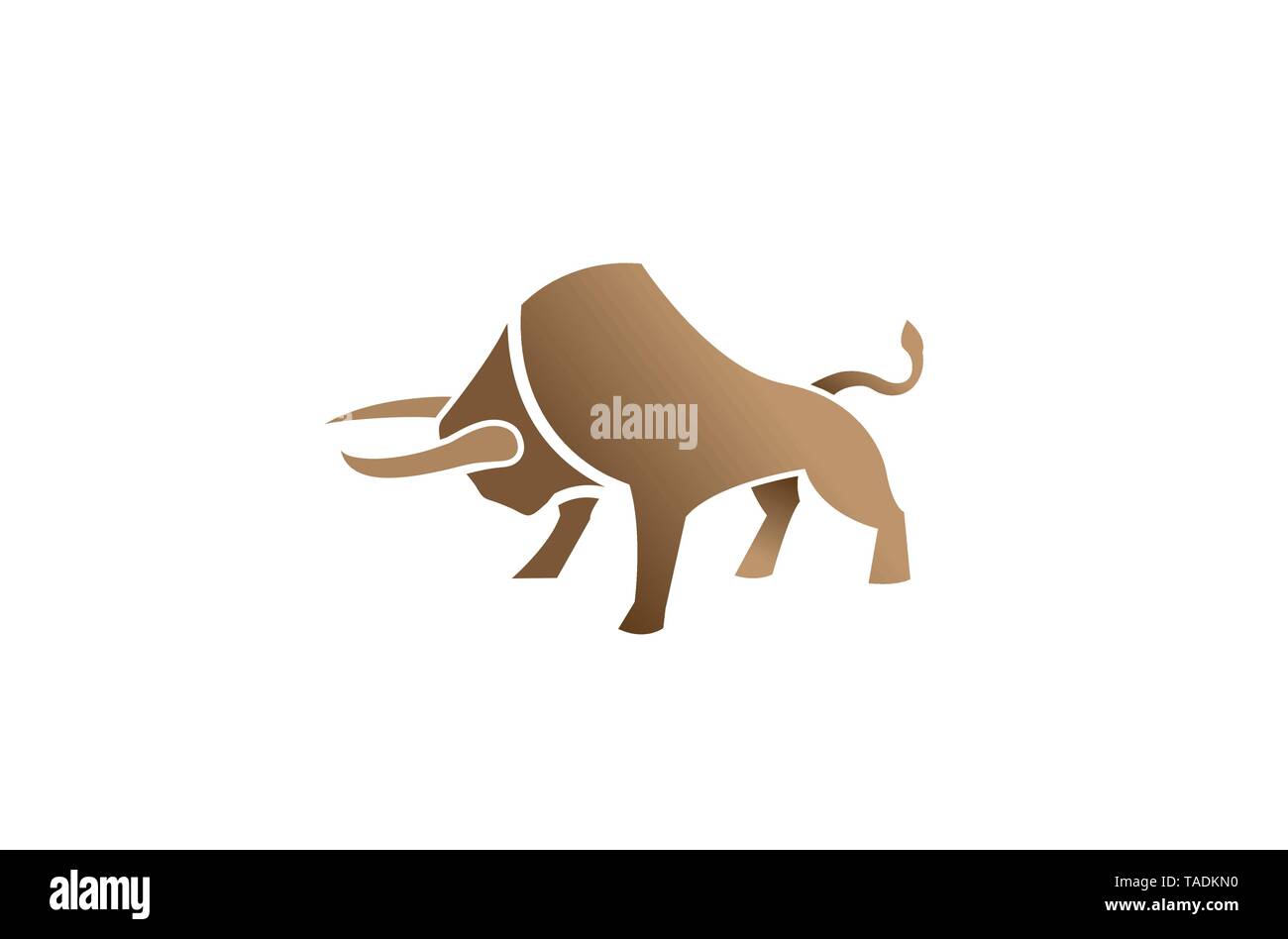 Creative Bull Bison Logo Vector Design Icon Symbol Illustration Stock ...