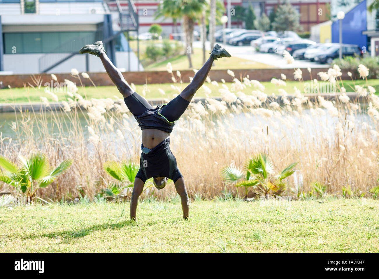 Handstand On Meadow High Resolution Stock Photography and Images - Alamy