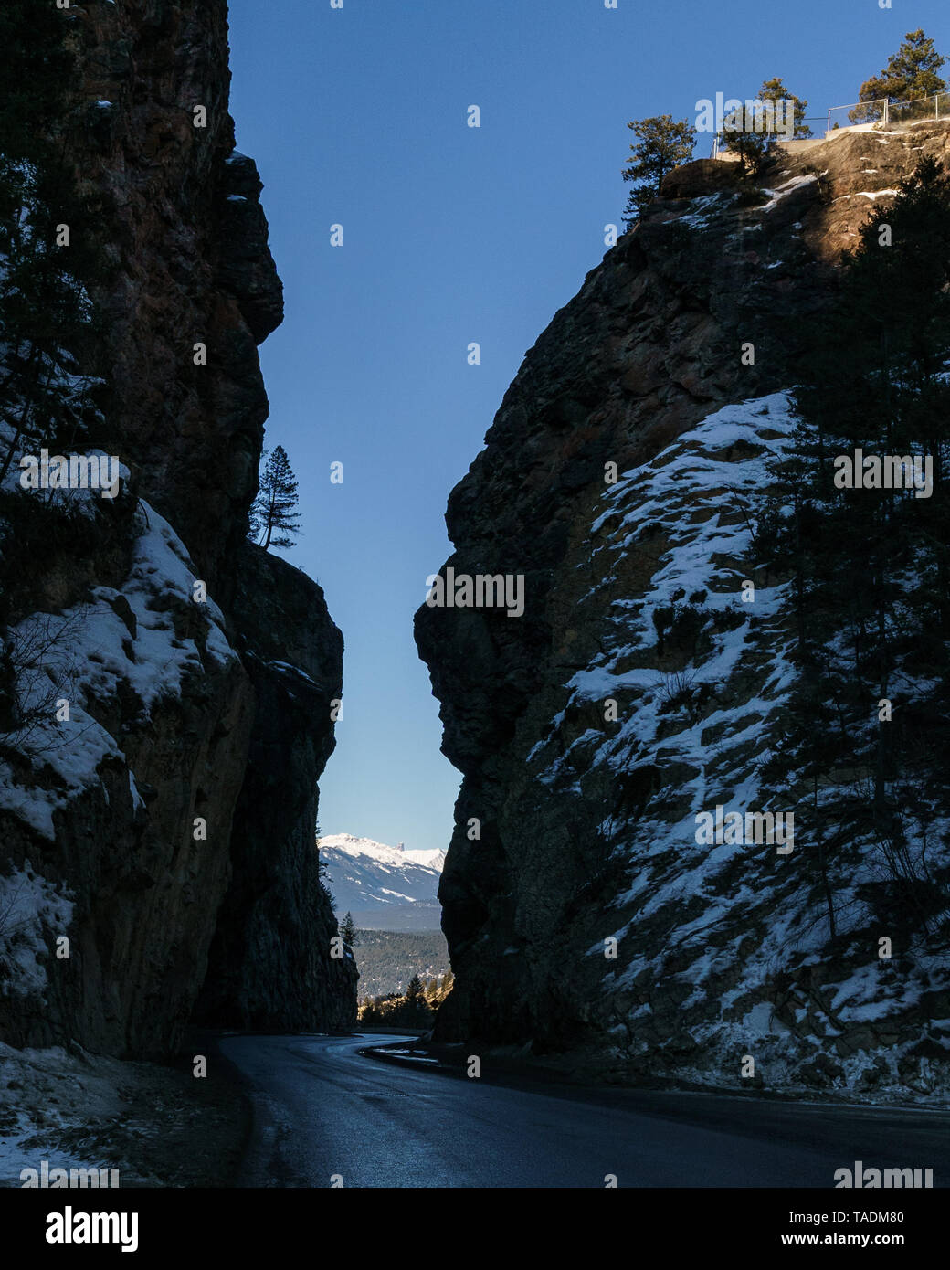 highway pass through the Rocky Mountains Sinclair Canyon near Radium ...