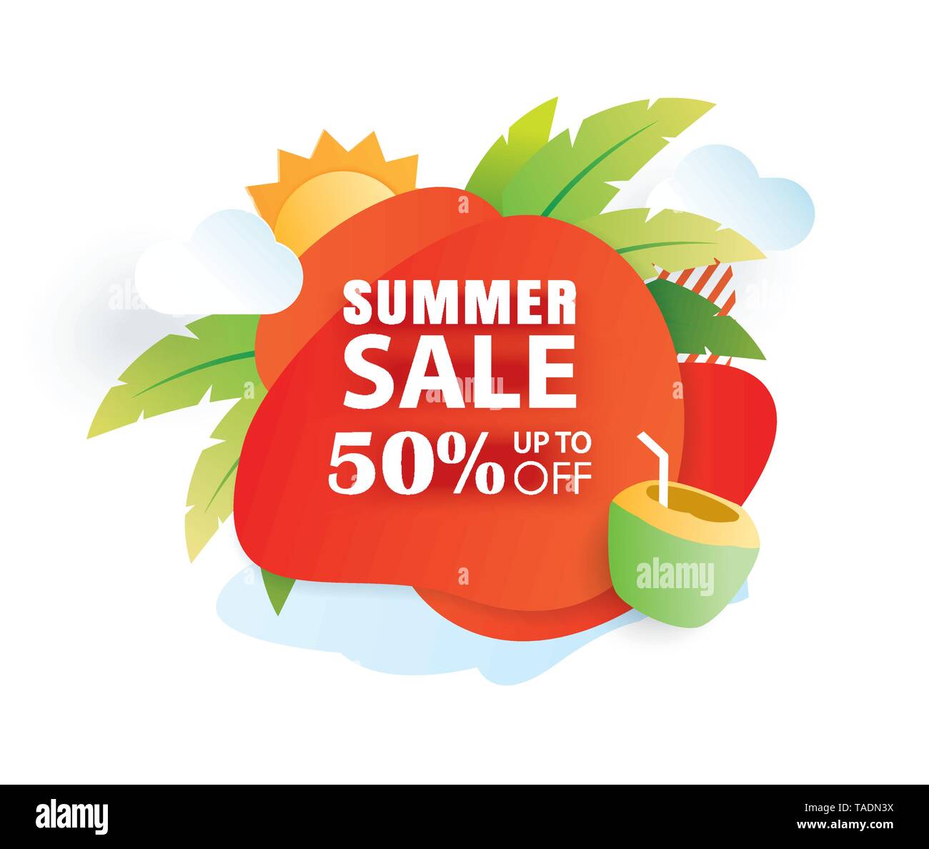Red sale poster Stock Vector Images - Alamy