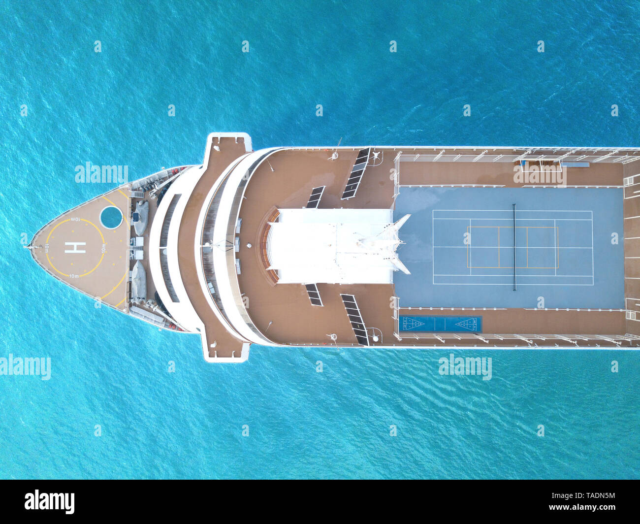Large cruise ship at sea - Aerial image Stock Photo - Alamy