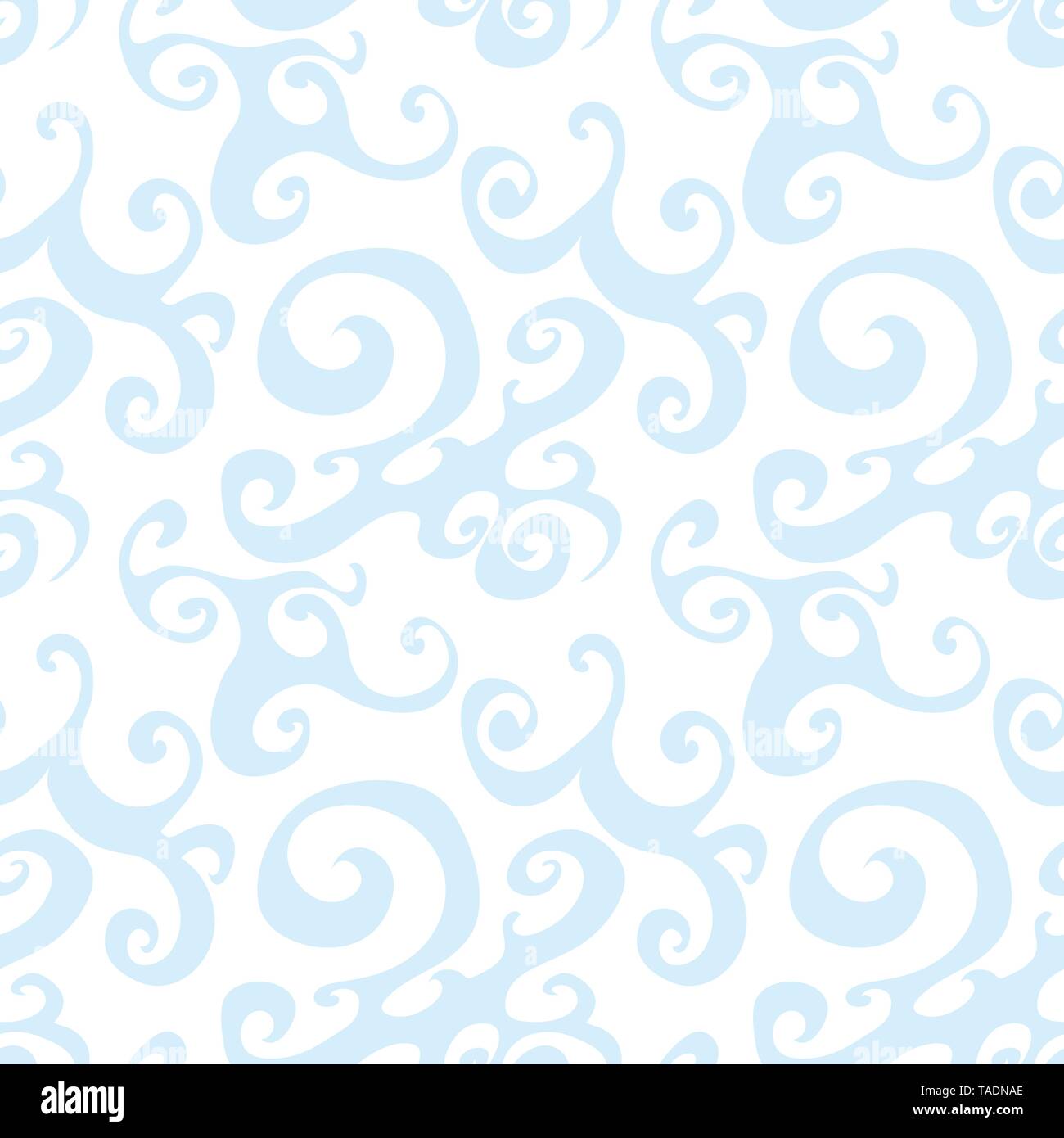 Vector seamless pattern background with blue swirl Stock Vector Image ...