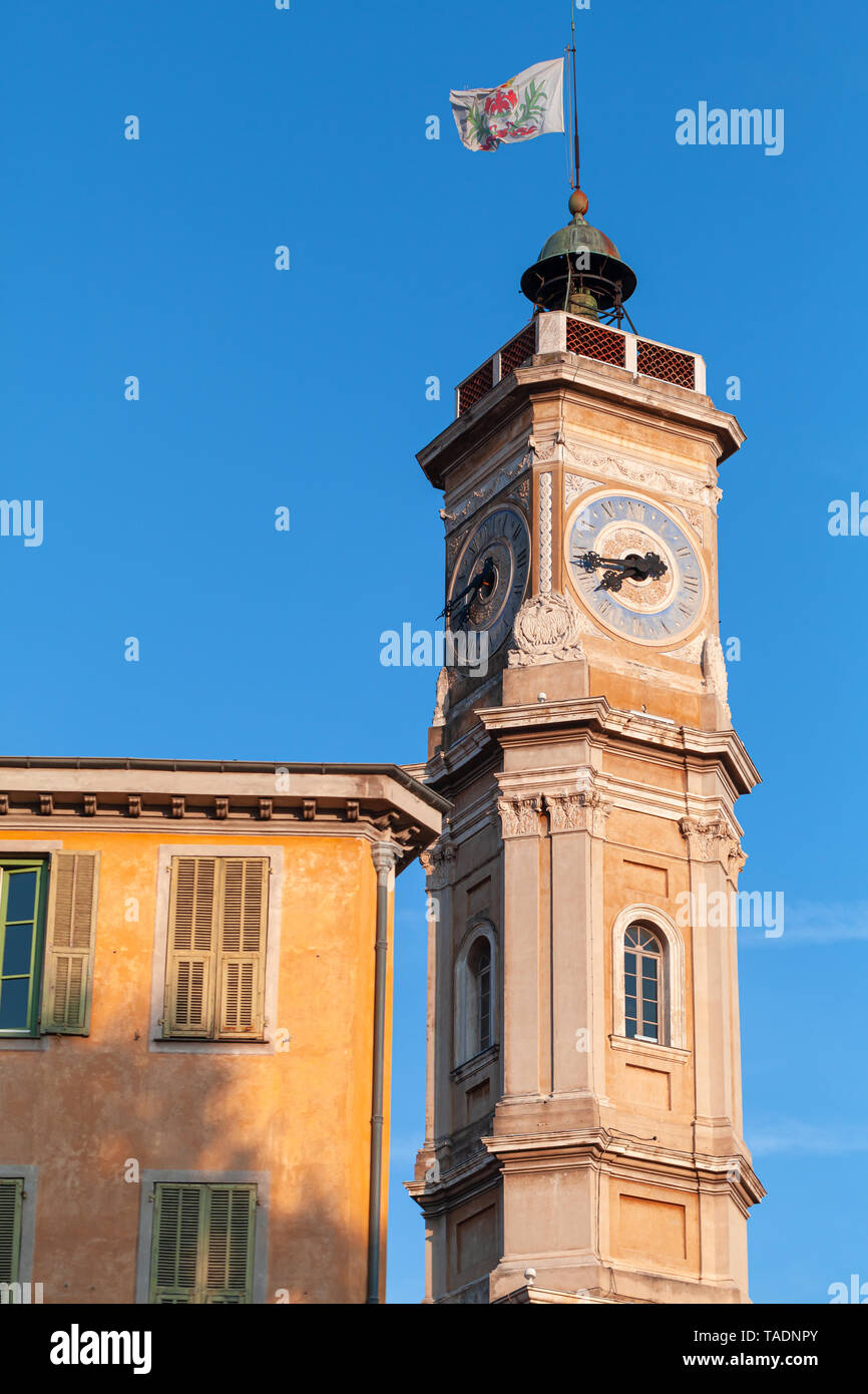 The Tower of St. Francois in the city of Nice. French Riviera, France ...