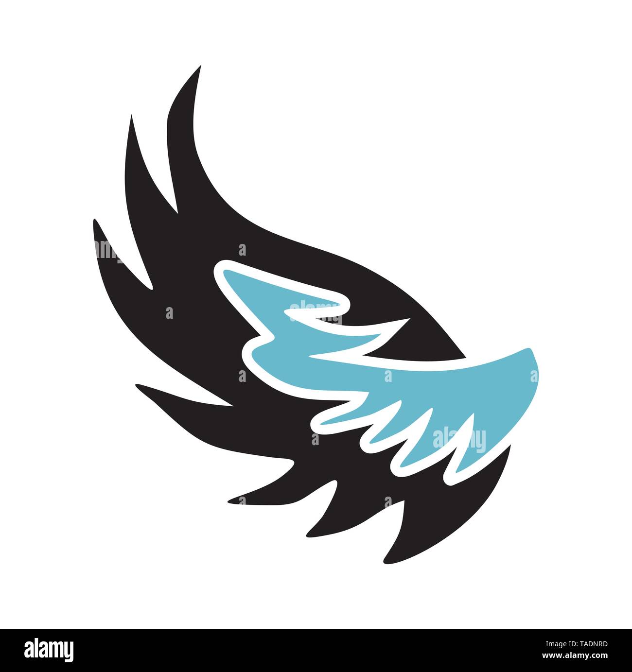 Wing icon on white background for graphic and web design. Simple vector ...