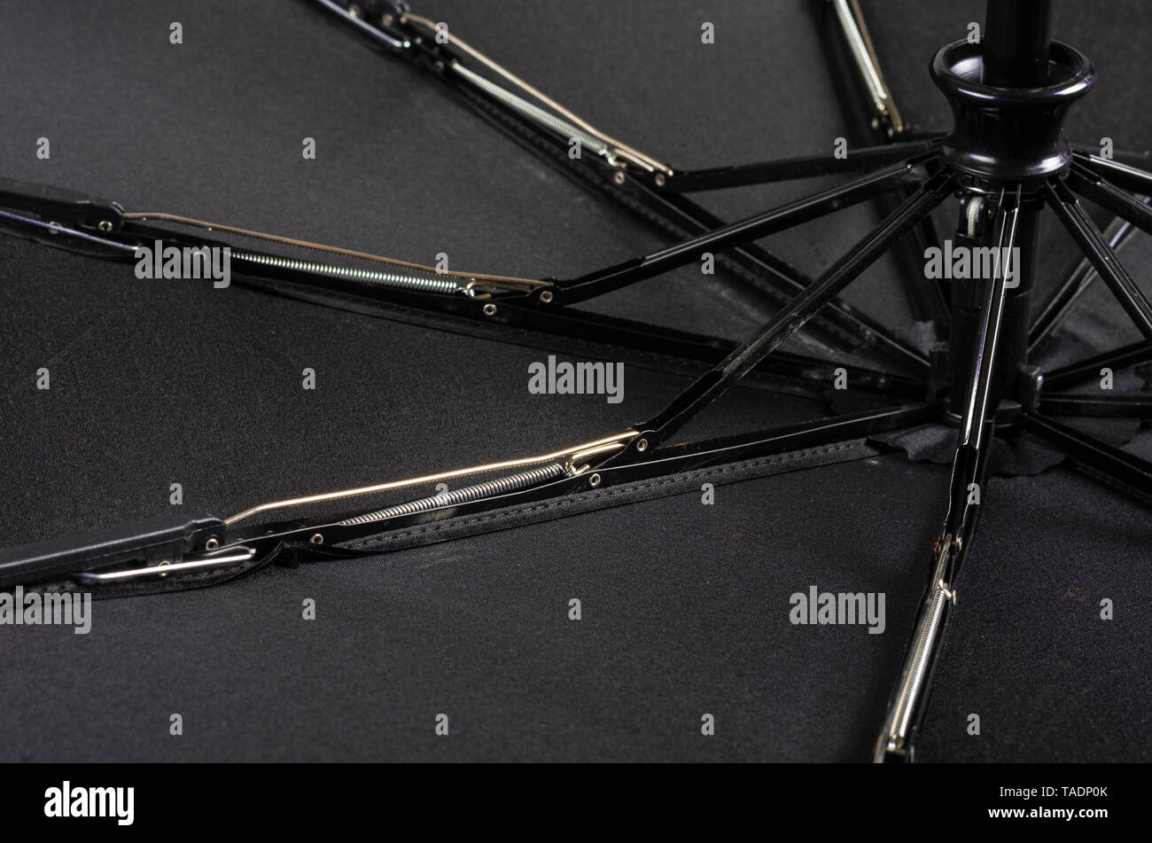 Windproof fiberglass umbrella ribs closeup Stock Photo - Alamy