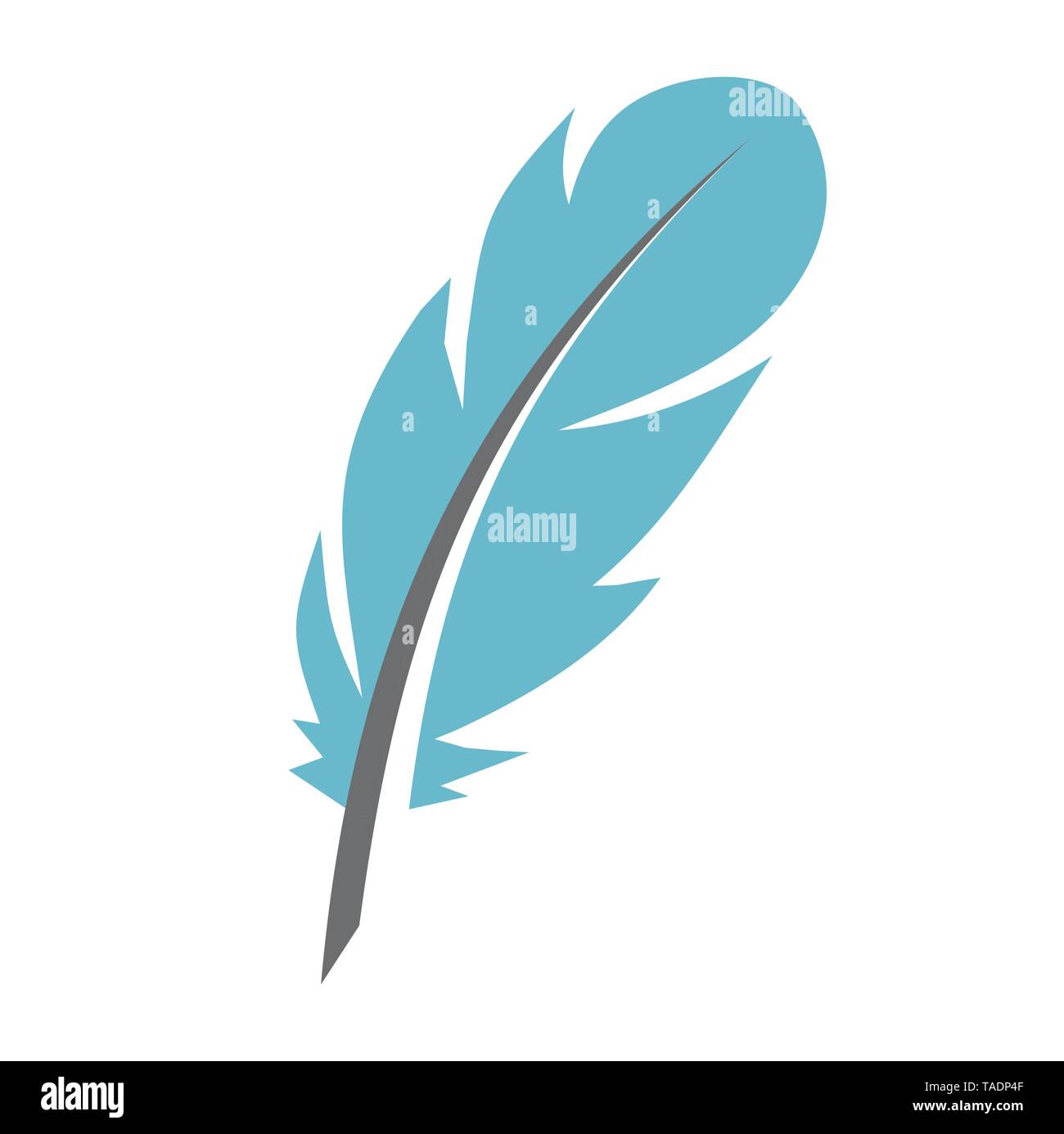 Feather icon on background for graphic and web design. Simple vector ...