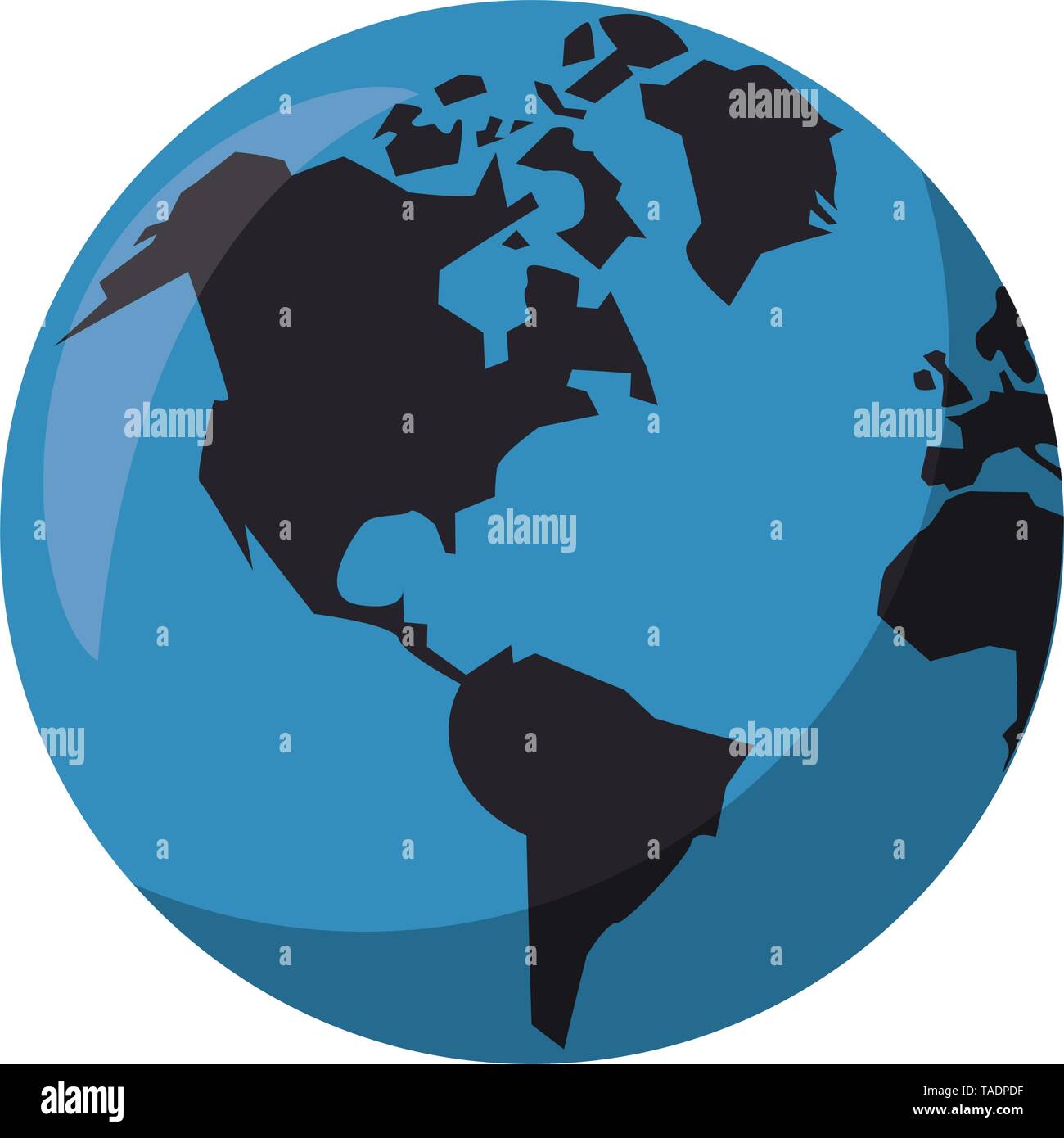 Earth world cartoon isolated symbol vector illustration Stock Vector ...