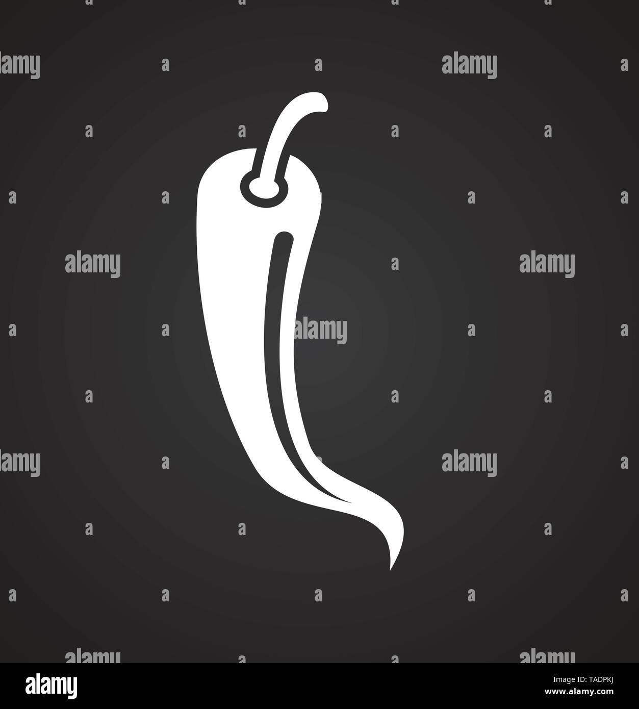 Red Hot pepper icon on background for graphic and web design. Simple ...