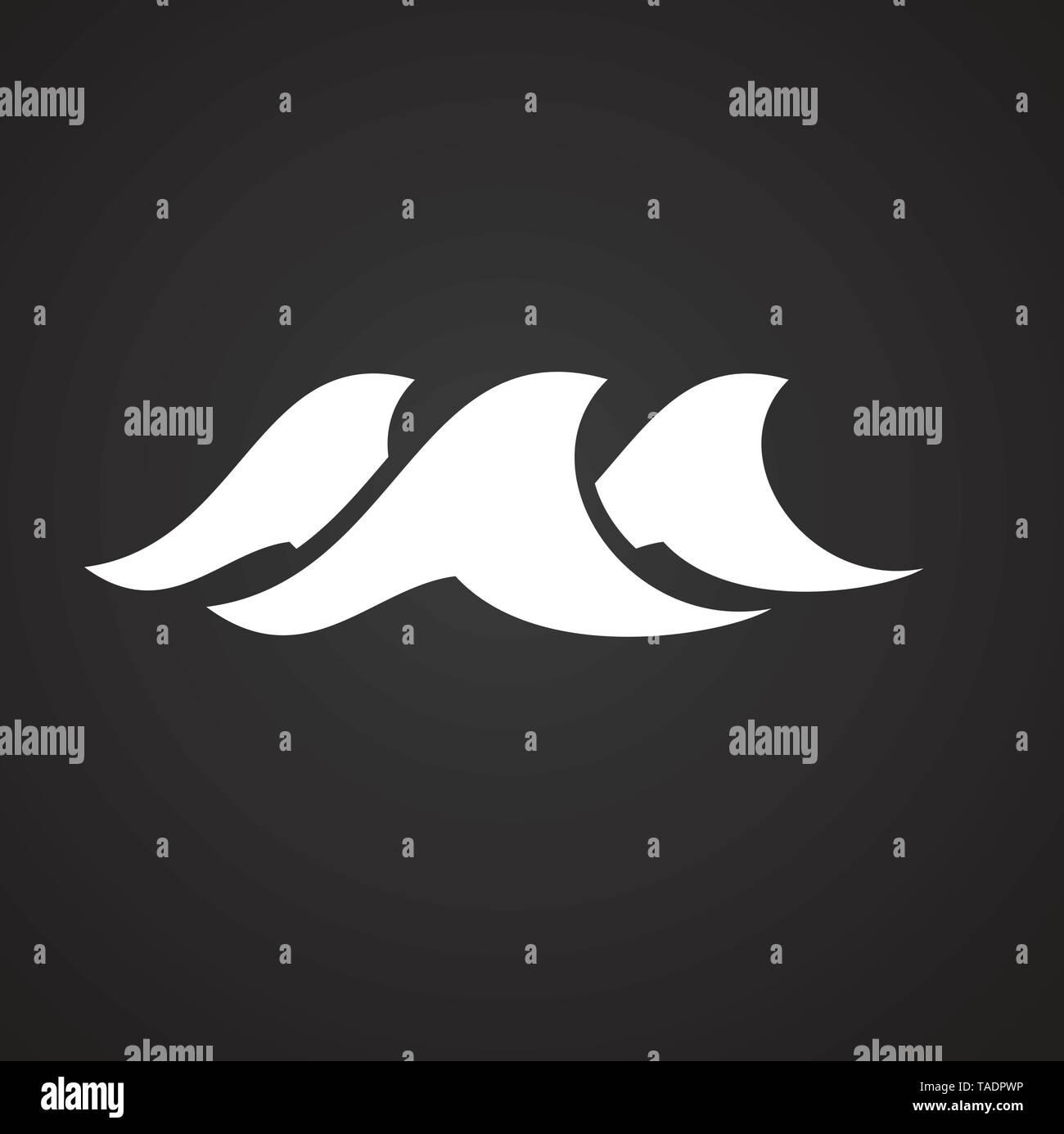 Waves icon on background for graphic and web design. Simple vector sign ...