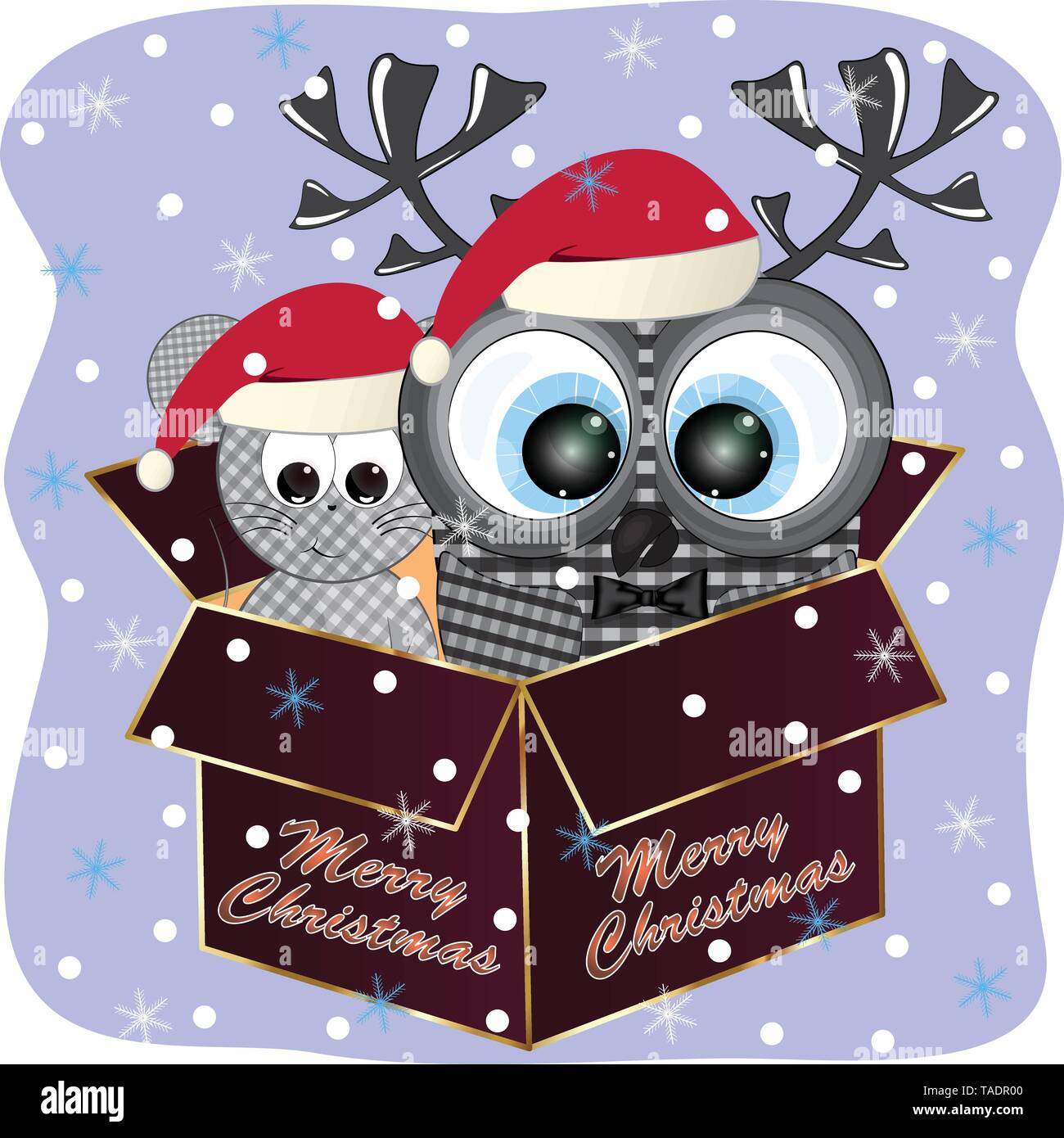 With mouse in winter Stock Vector Images - Alamy