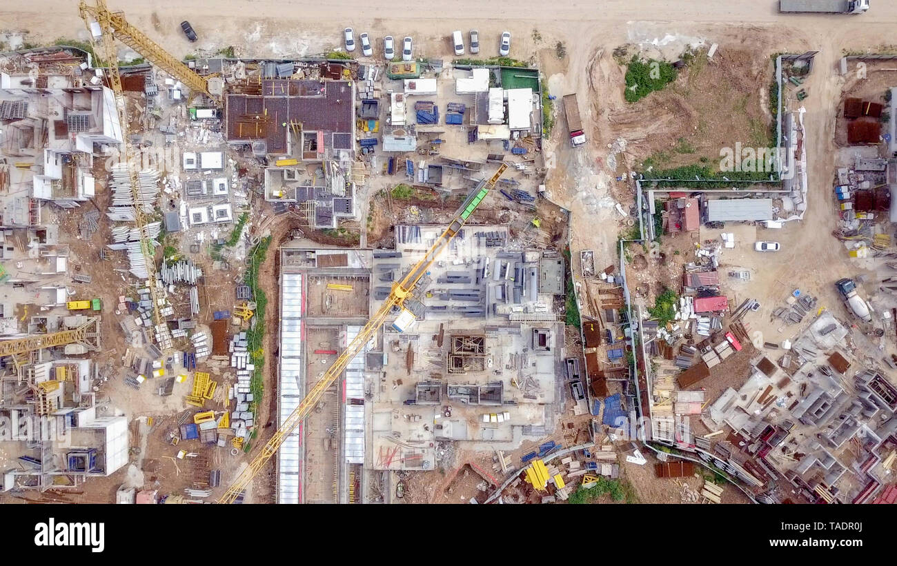 Construction site - Aerial image of a large Residential compound during ...