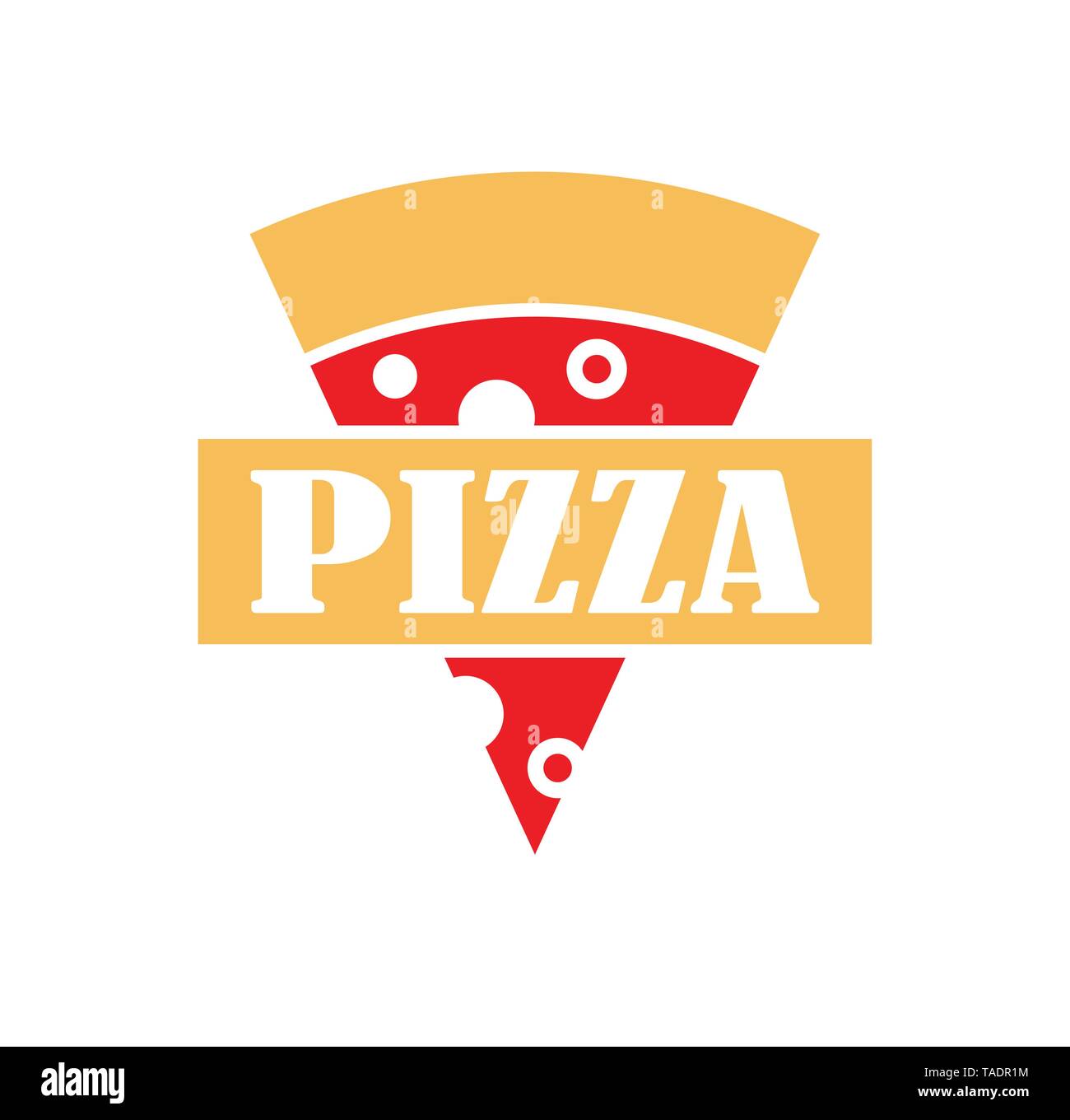 Pizza related icon on background for graphic and web design. Simple ...