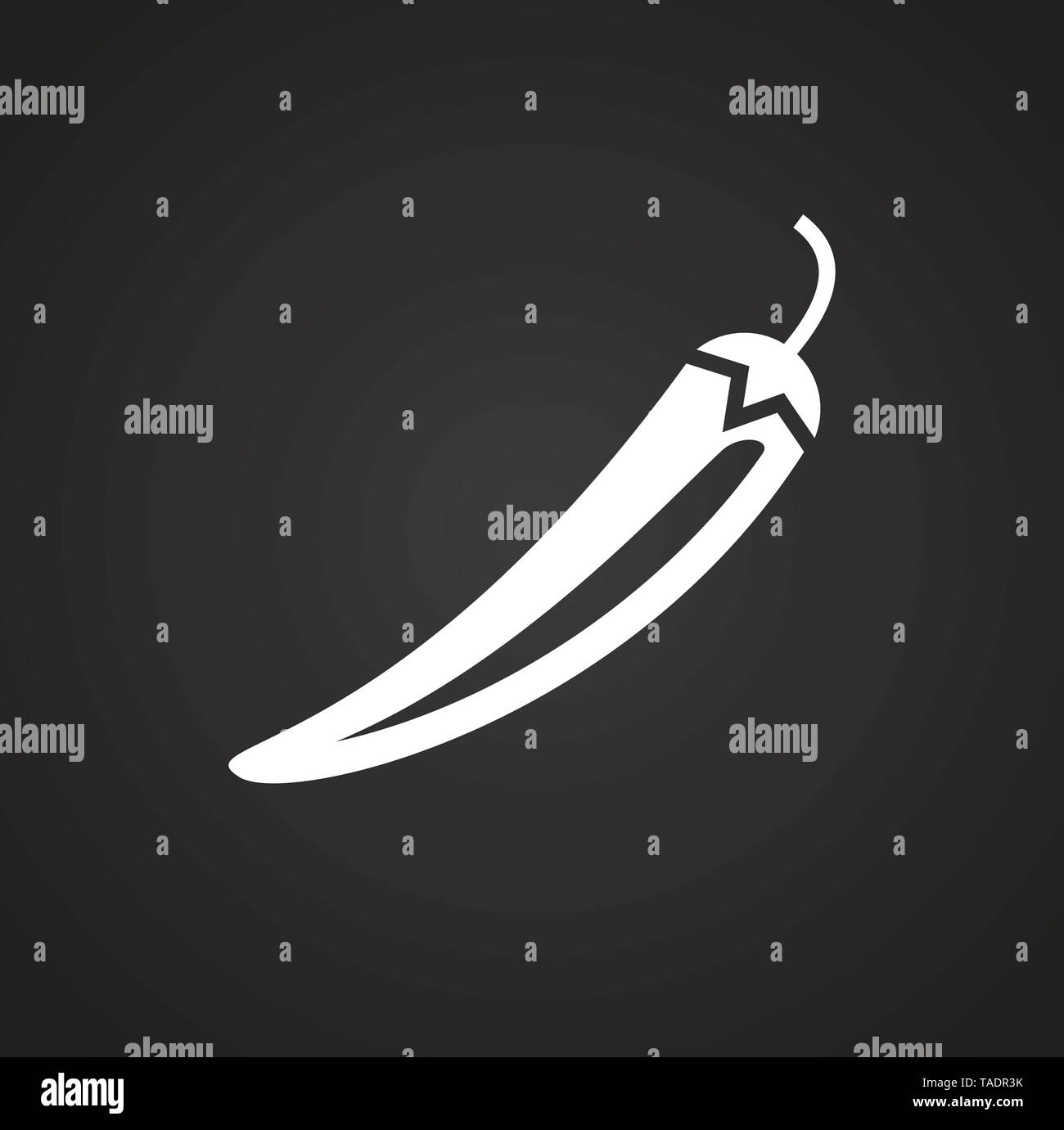 Red Hot pepper icon on background for graphic and web design. Simple ...