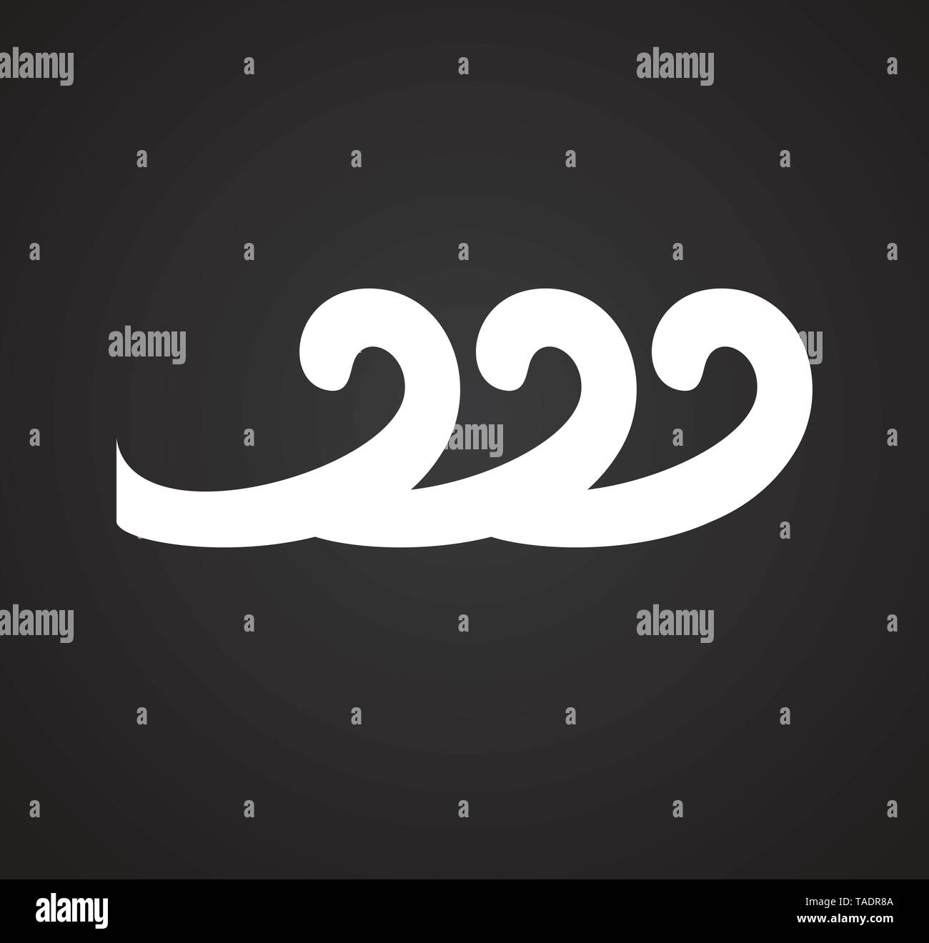 Waves icon on background for graphic and web design. Simple vector sign ...